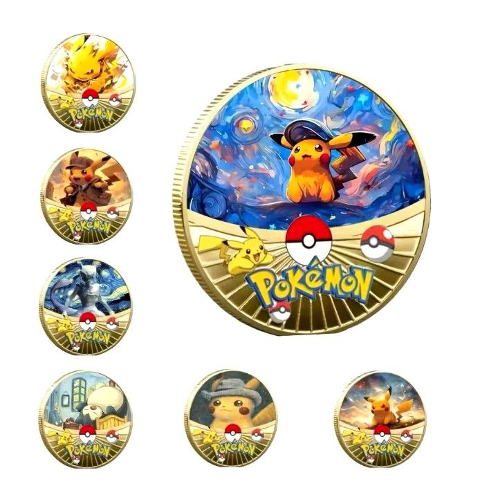 New Pokemon Gold Coin Metal Set Pikachu Charizard Commemorat | Inspire ...