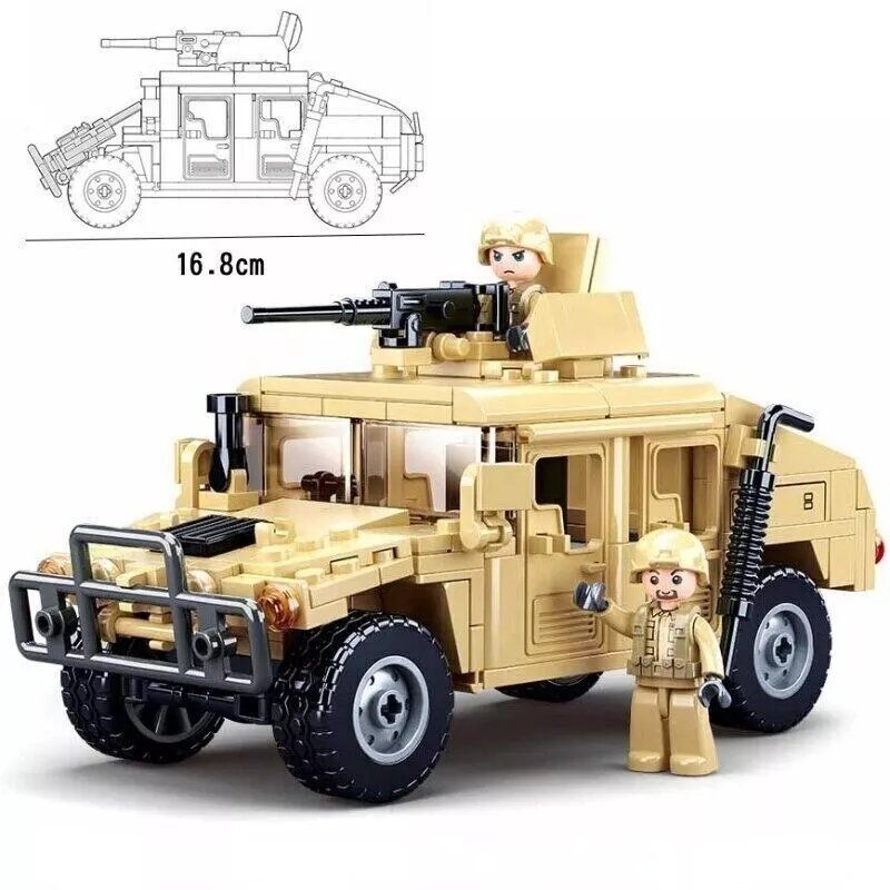 Building Blocks Military Armored Humvee H1 Off-Road Car Bric | Inspire ...