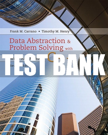 Test Bank For Data Abstraction & Problem Solving with C: Wal | Inspire ...