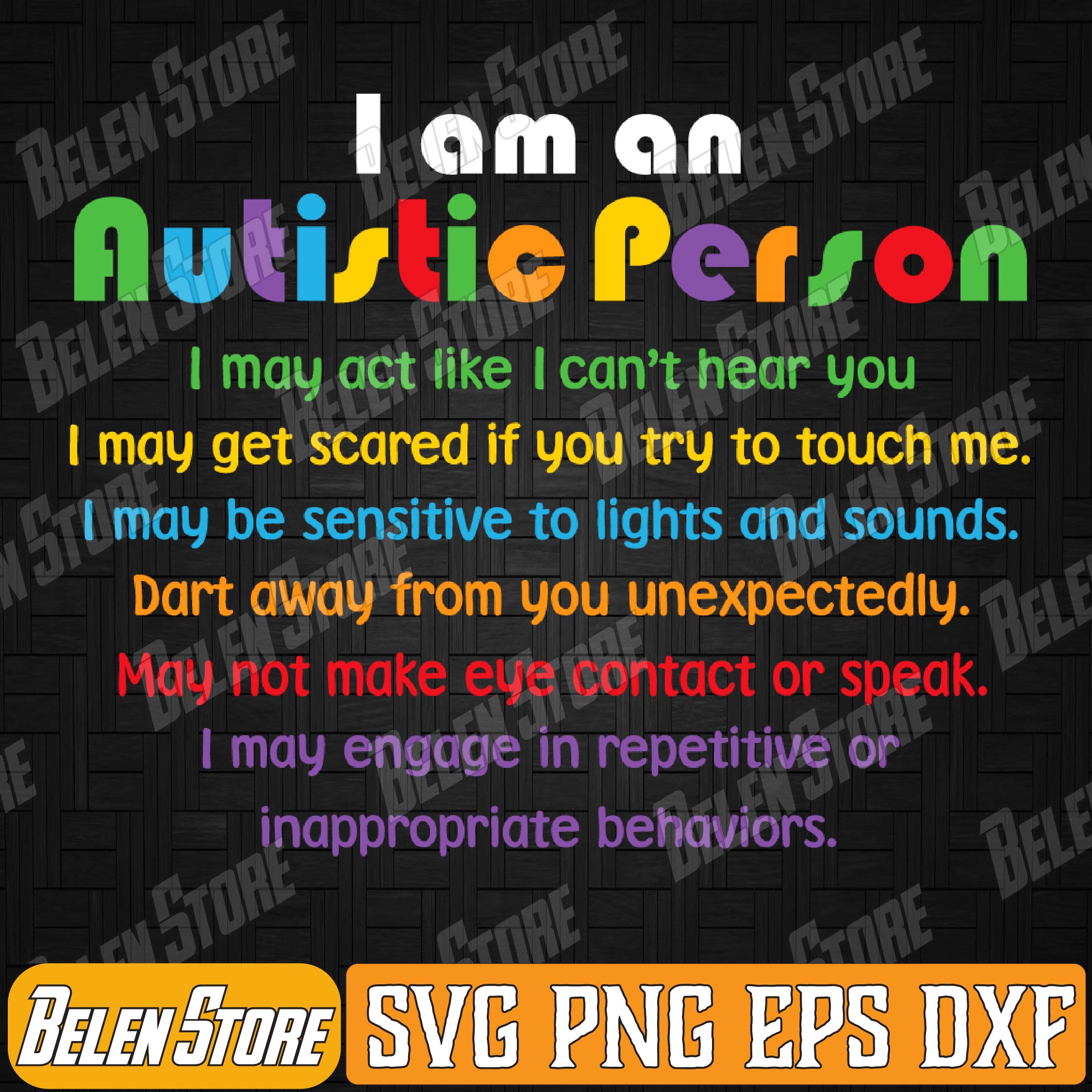I Am An Autistic Person Autism Awareness Svg, Autism Awarene | Inspire ...