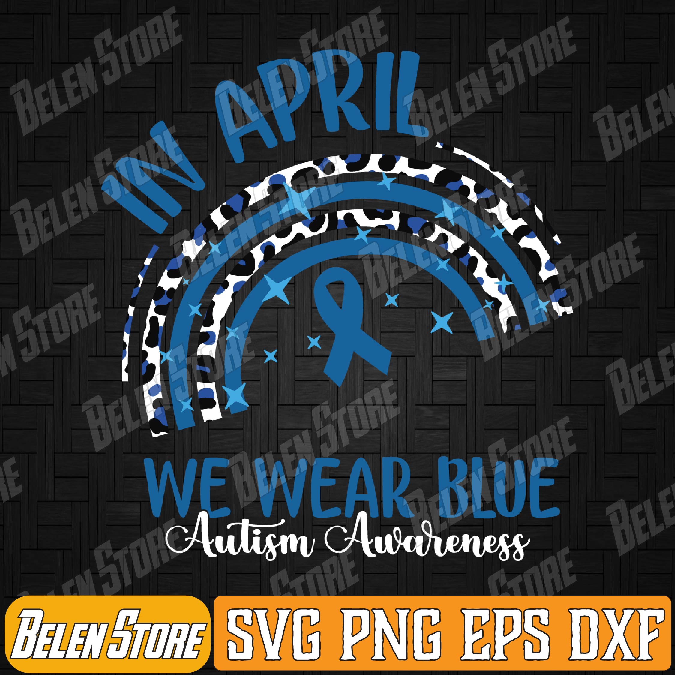 In April We Wear Blue Autism Awareness Autism Svg, Autism Aw | Inspire ...