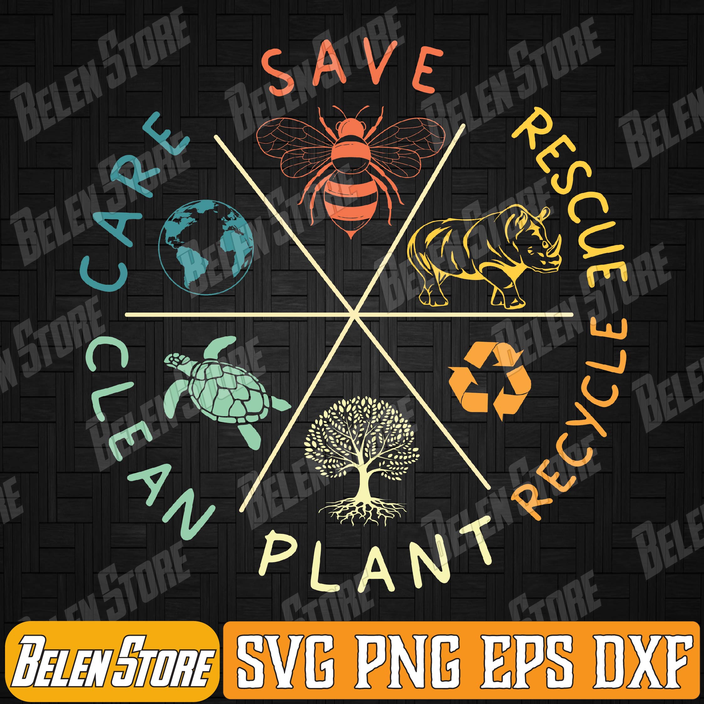 Save Bees Rescue Animals Recycle Plastic Earth Day Vintage S | Inspire ...