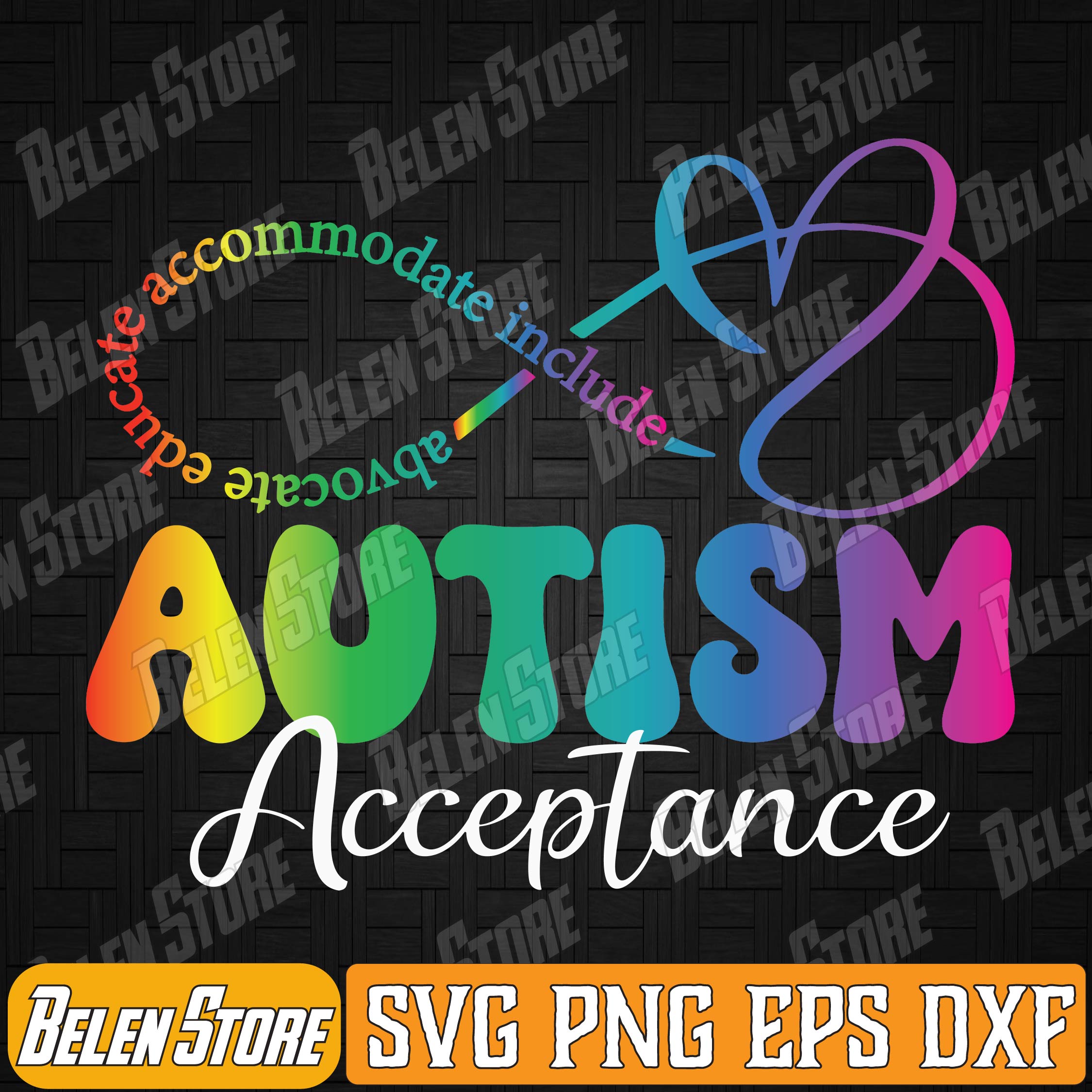 Autism Awareness Acceptance Svg, Infinity Symbol Men Women S | Inspire ...