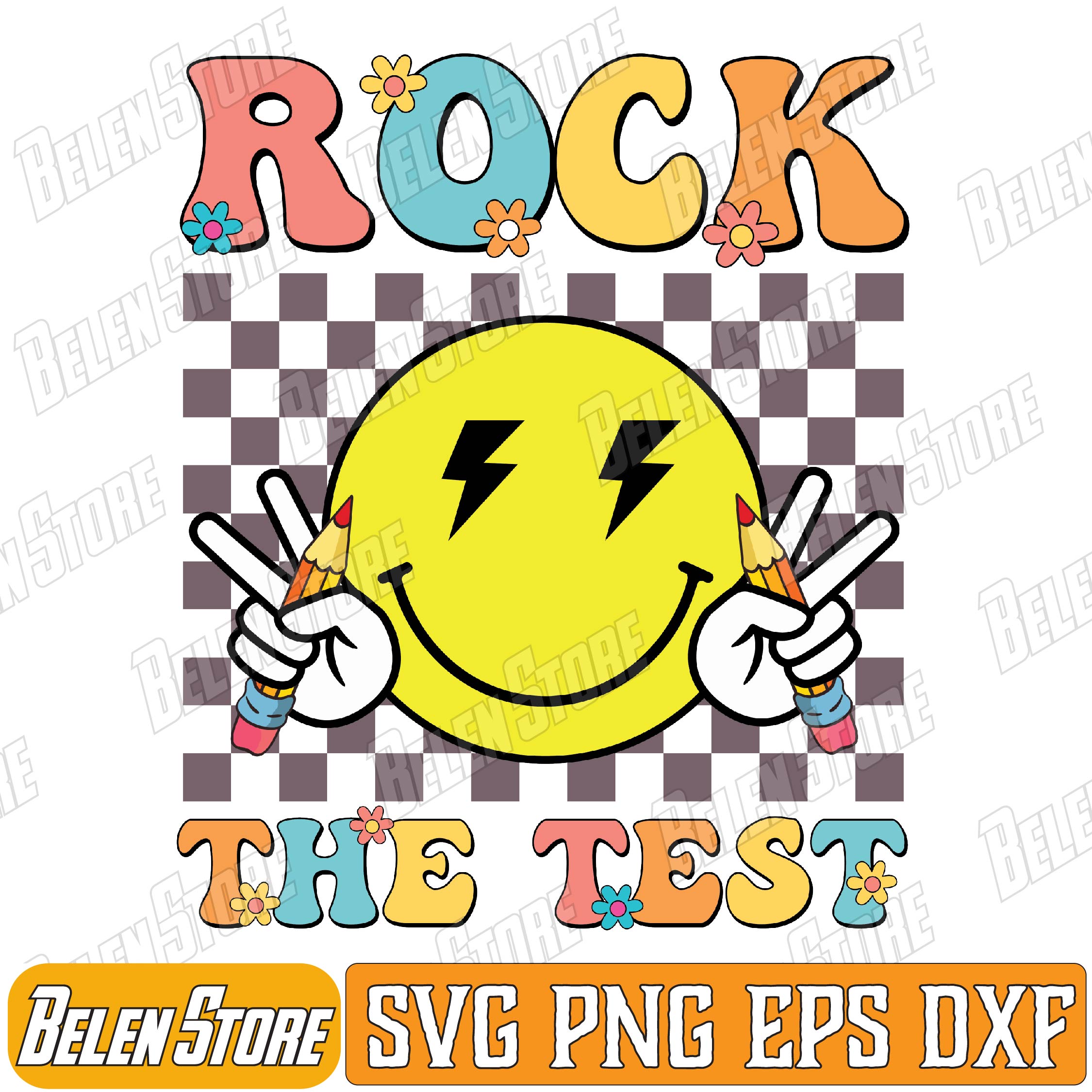 Testing Day Teacher Student Motivational Svg, Rock The Test | Inspire ...