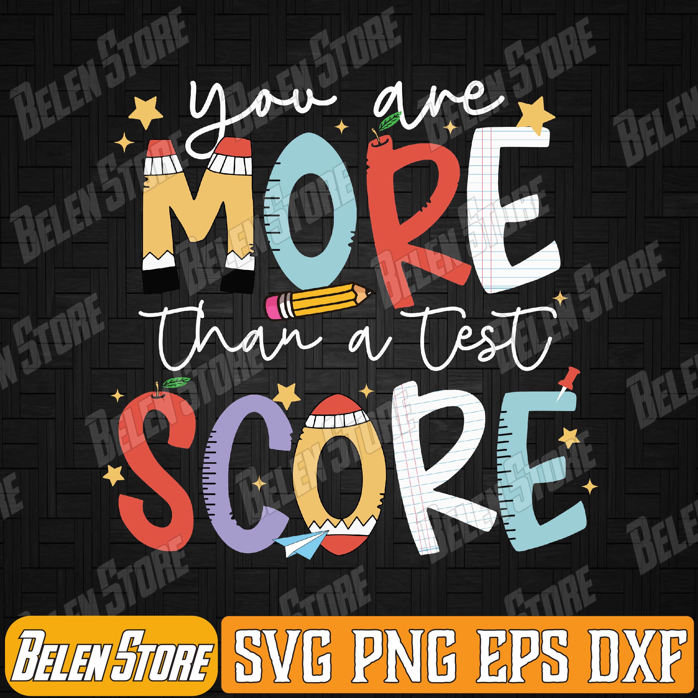 You Are More Than A Test Score Test Day STAAR Testing Svg, L | Inspire ...