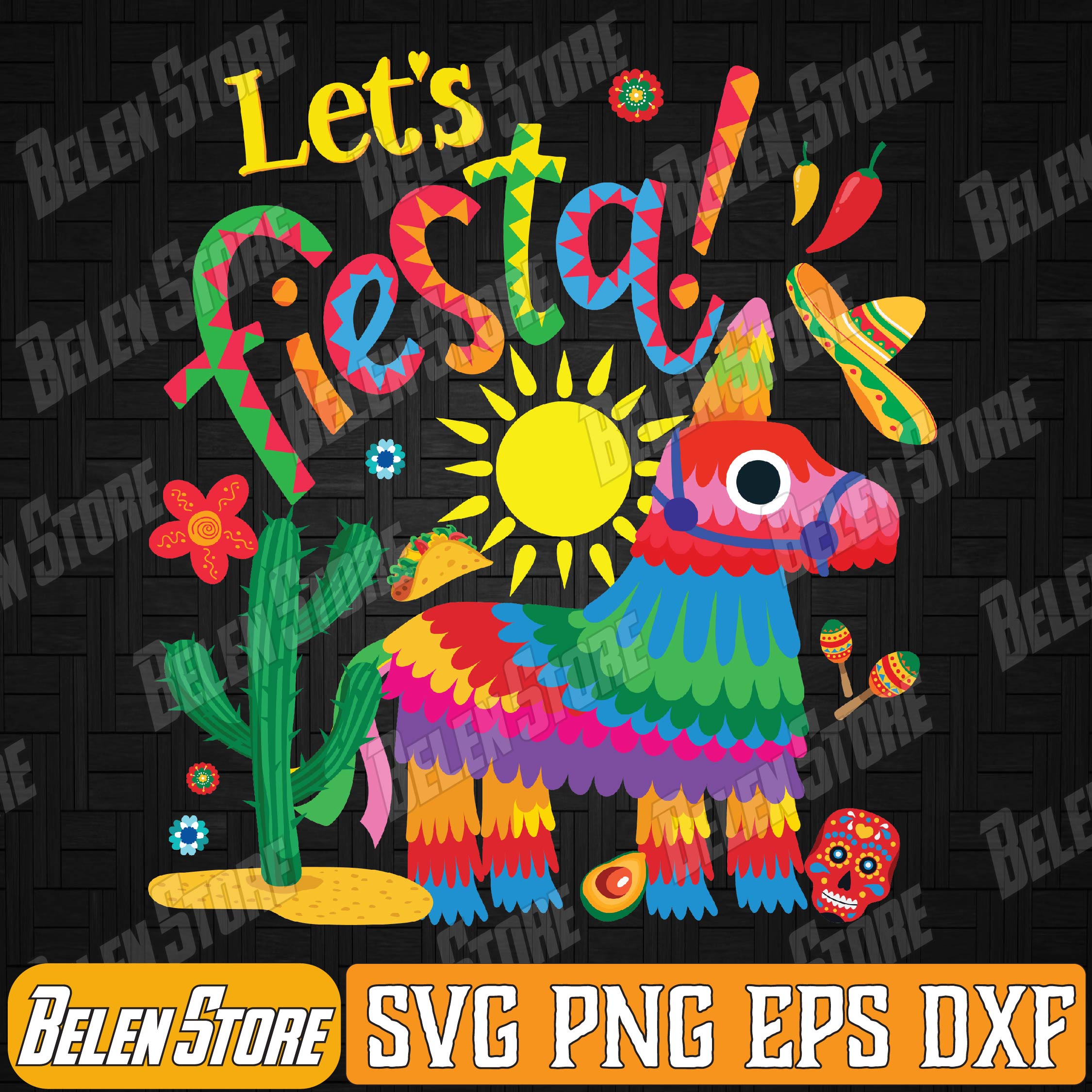 Cinco De Mayo Girls Boys Kids Mexican Let's Fiesta Fun Svg, | Inspire ...