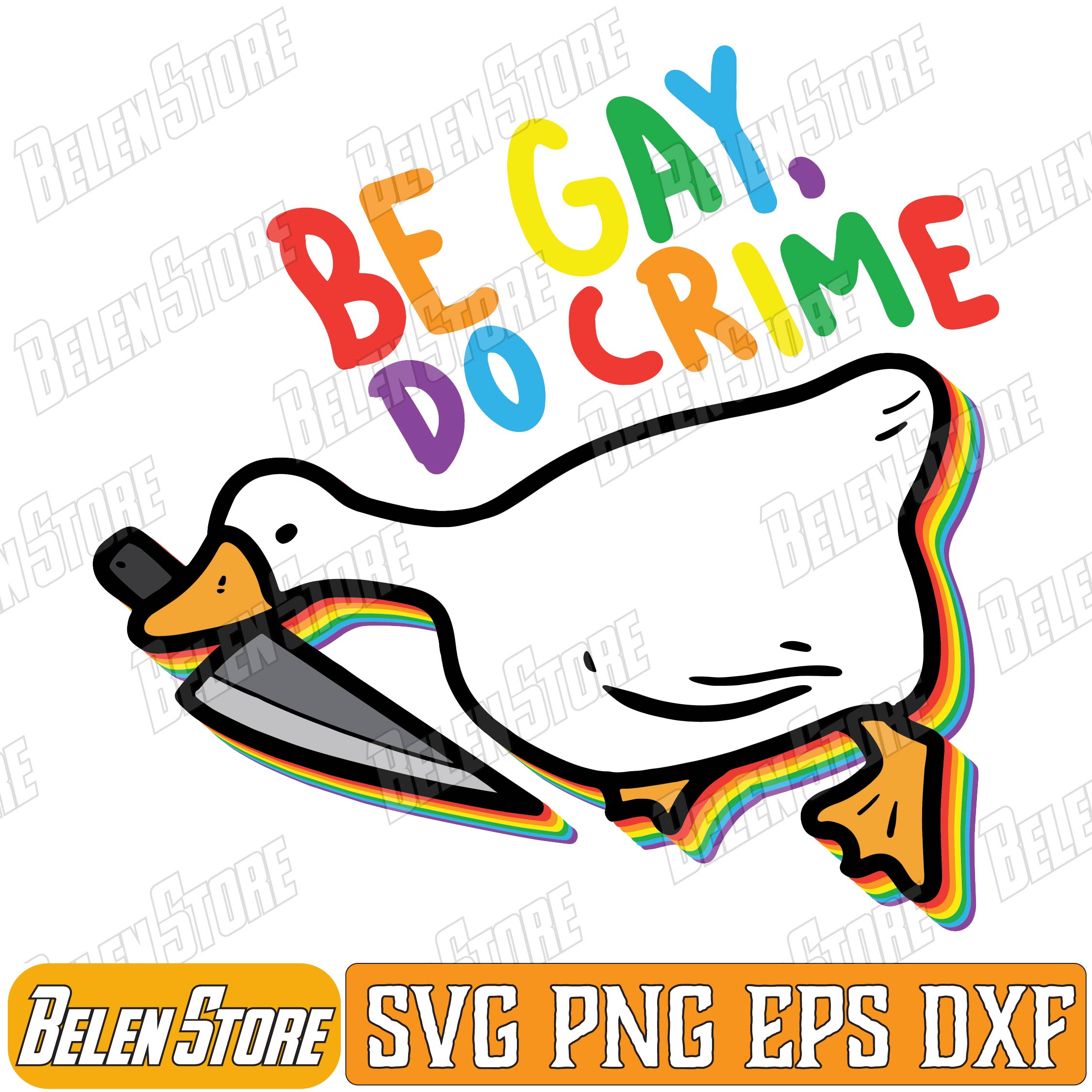 Be Gay Do Crime Goose Rainbow Pride Flag LGBTQ Men Women Svg | Inspire ...