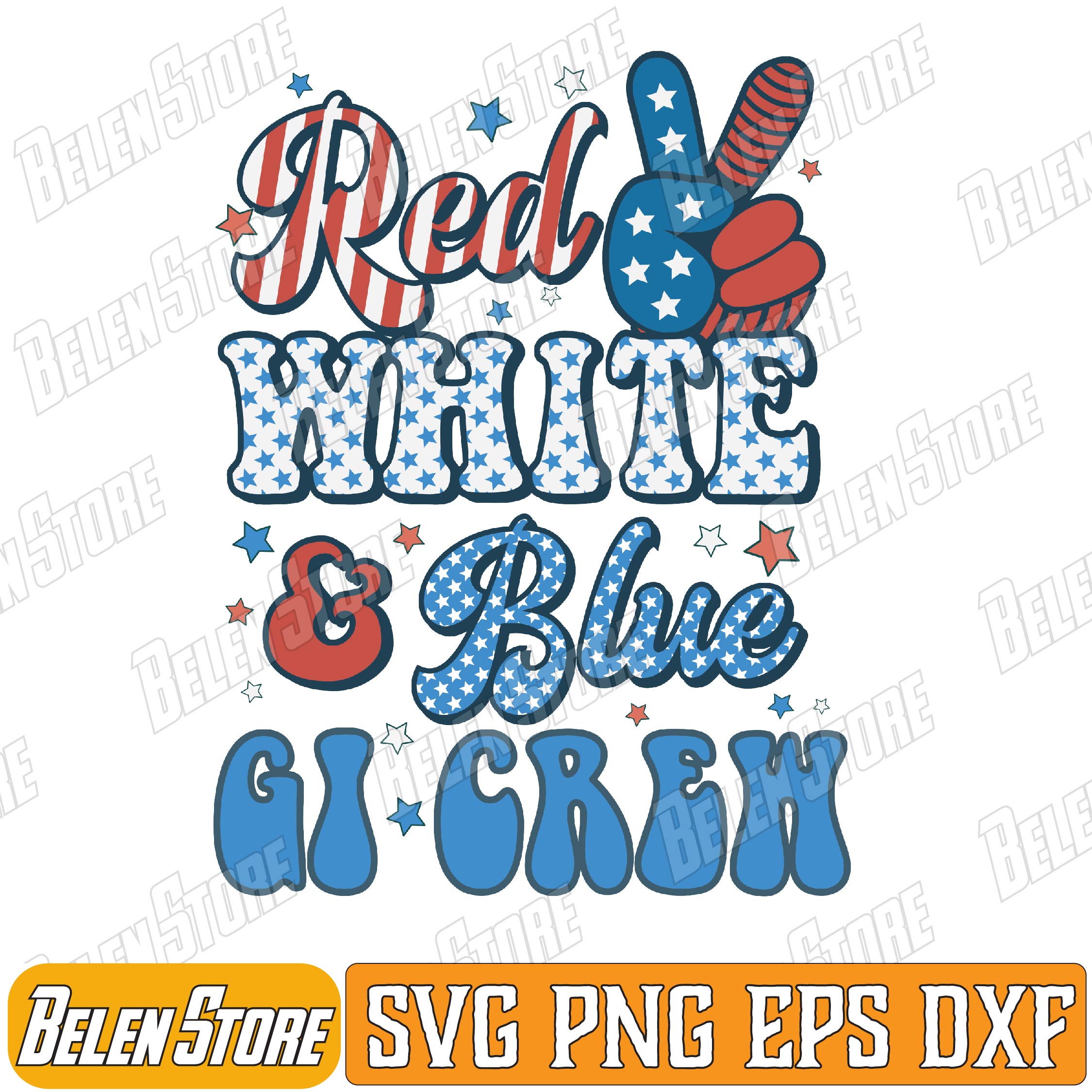 Red White Blue Gastro Crew GI Nurse 4th July Endo GI RN Tech | Inspire Uplift