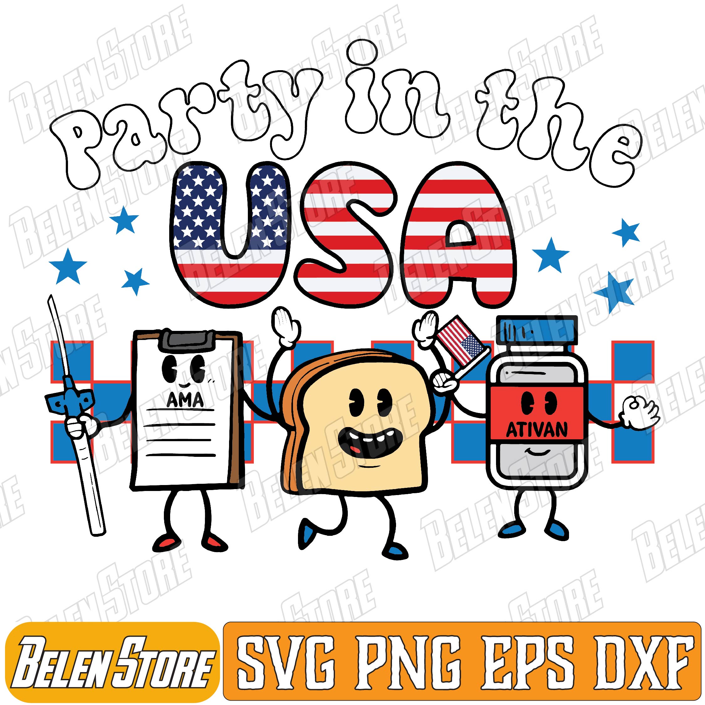 4th July Nurse Party USA Ativan Scrub Top Patriot Women Men | Inspire ...