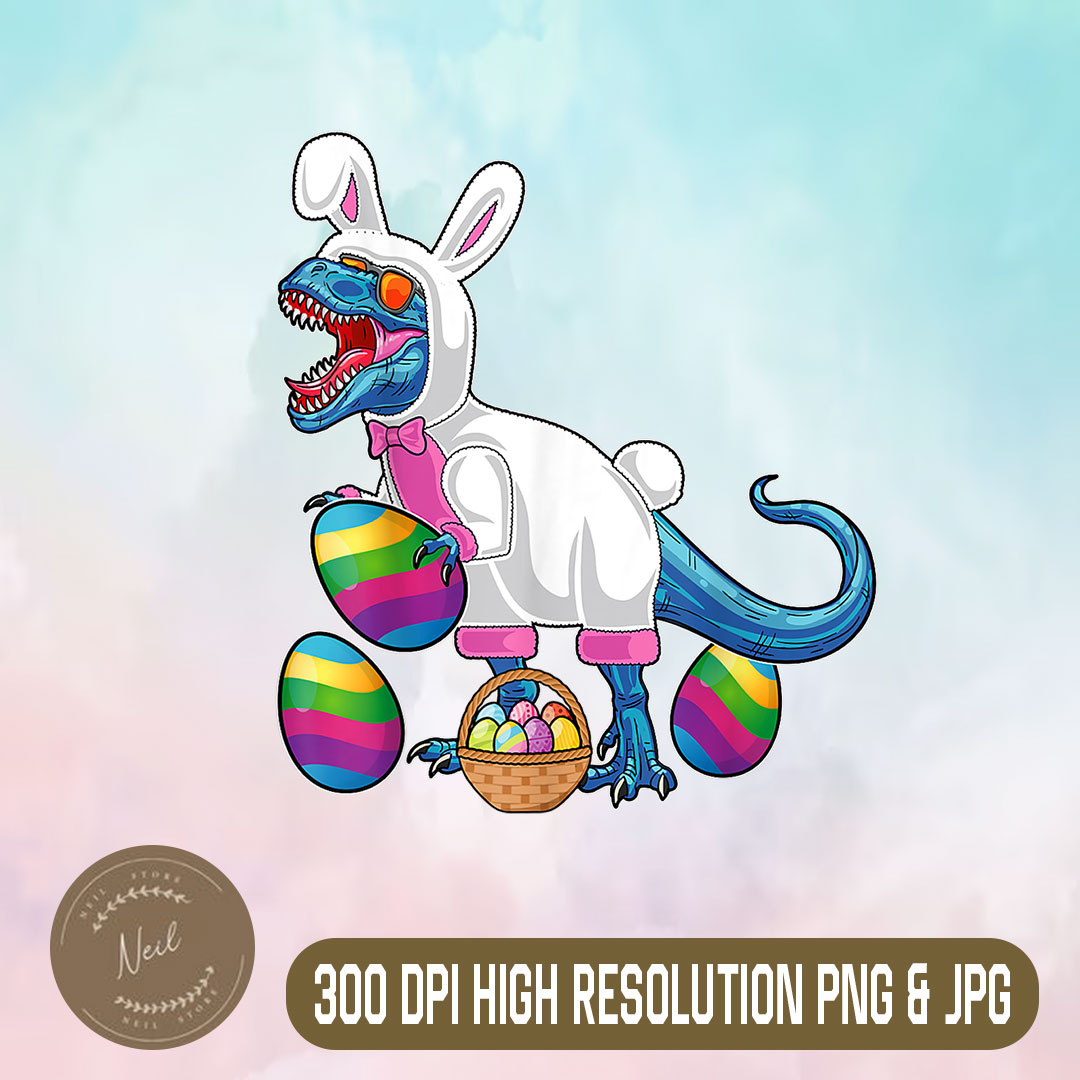 Easter Basket Bunny Dinosaur Egg T Rex Easter Day Png, Happy | Inspire ...