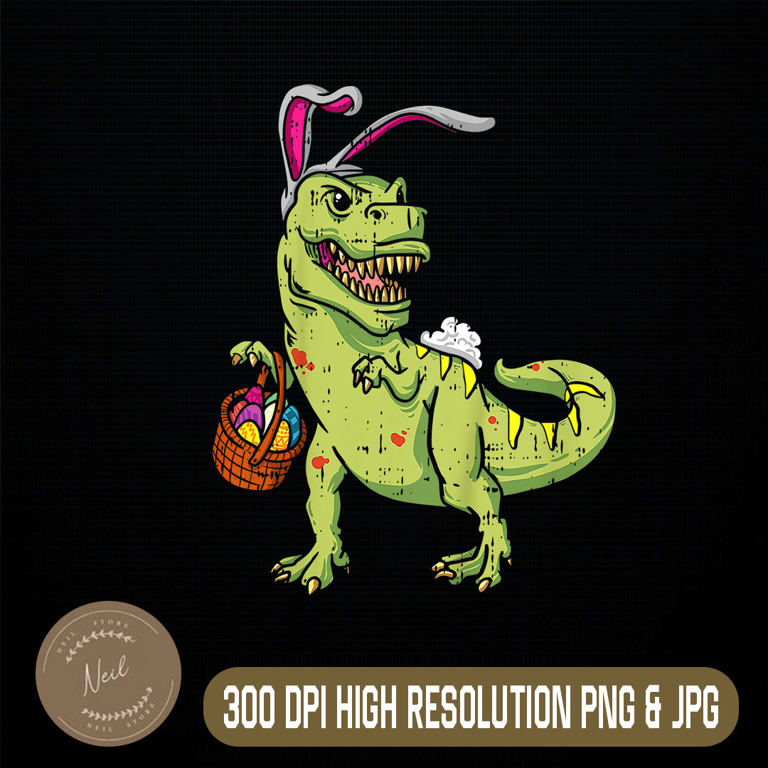 Bunny Dinosaur Easter Day Cute T-Rex Egg Hunter Easter Day P | Inspire ...