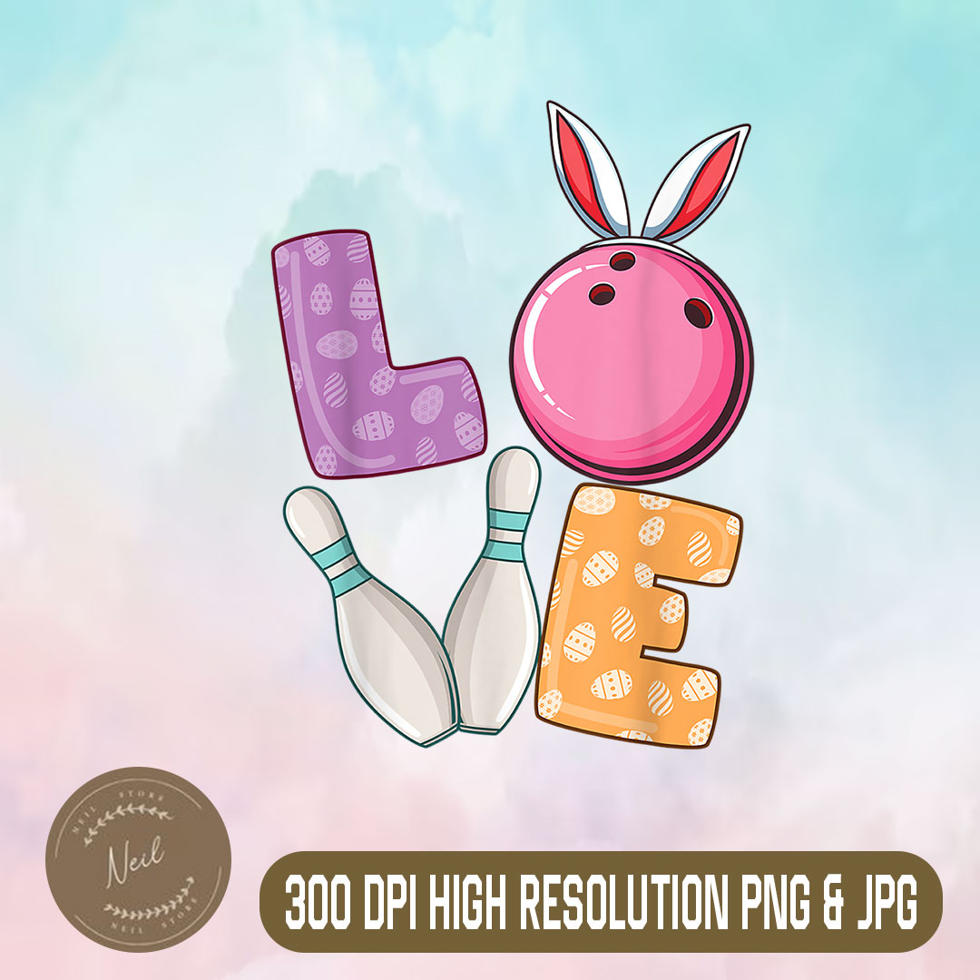 Bowling ball & pins Bunny ears Egg Hunting Easter Bowling Ea - Inspire ...