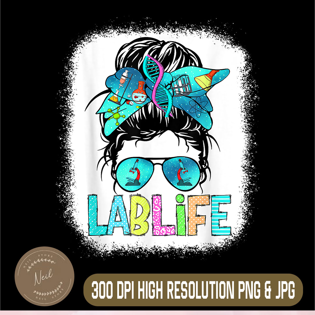 Laboratory Life png, Messy Bun Sunglasses Png, Funny Lab Wee | Inspire ...
