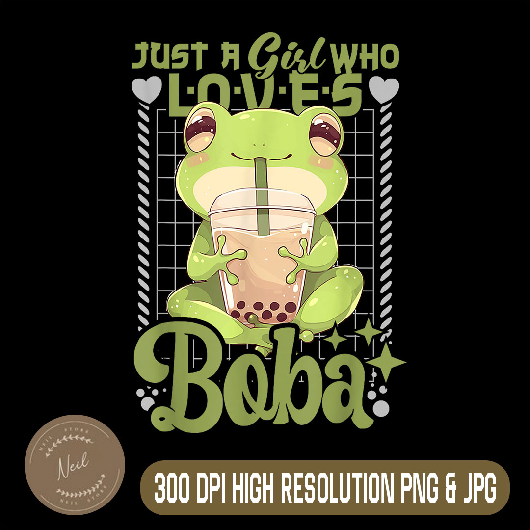 Frog Boba Png, Kawaii Bubble Tea Frog png,Anime Toad Neko Gi - Inspire ...
