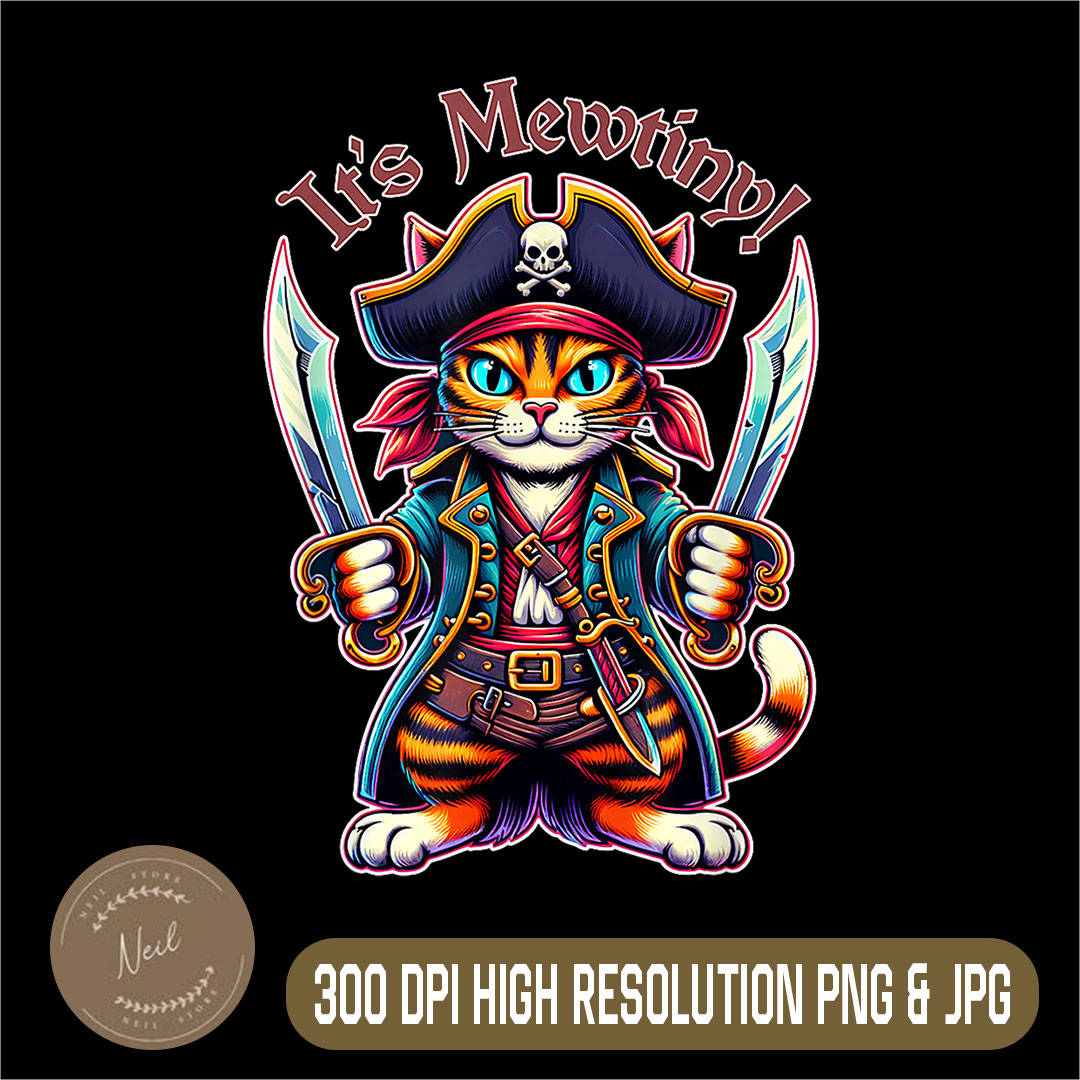 Funny It's Mewtiny Png, Cat Pirate Mutiny Png, Cat Png, Digi | Inspire ...