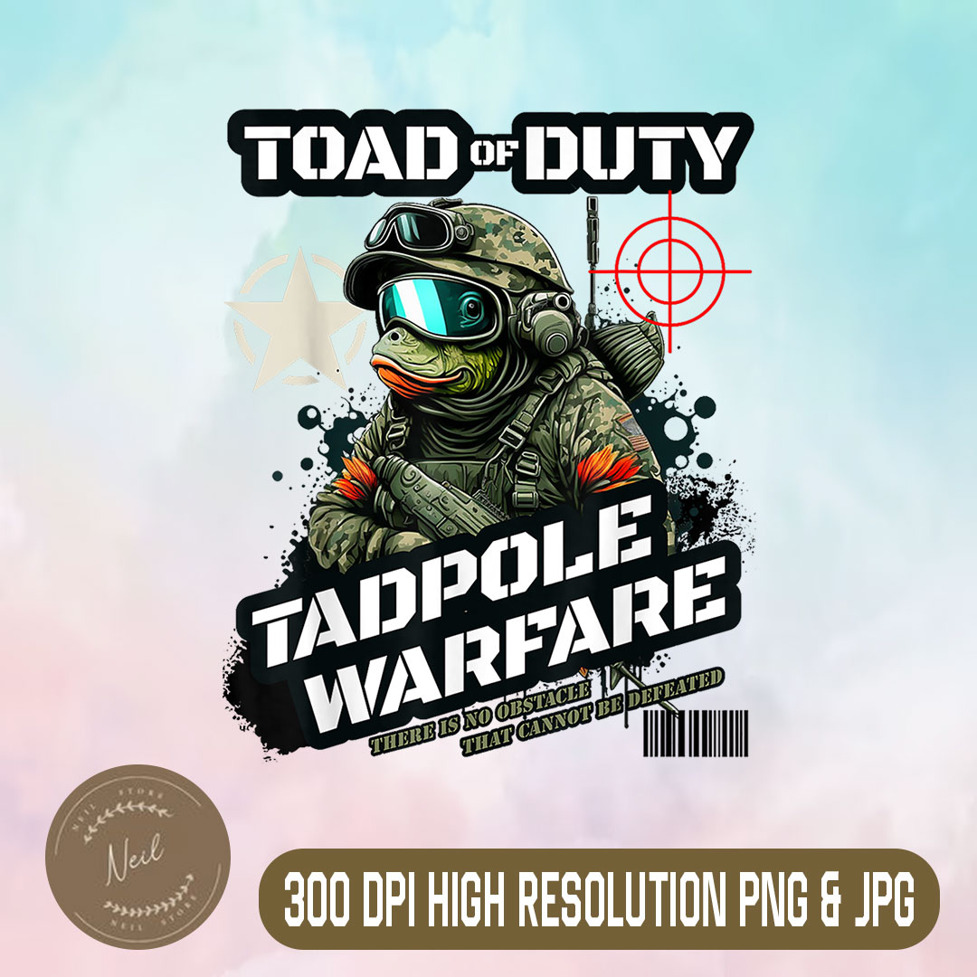 Toad of Duty Tadpole Warfare Png,Digital File, PNG High Qual | Inspire ...
