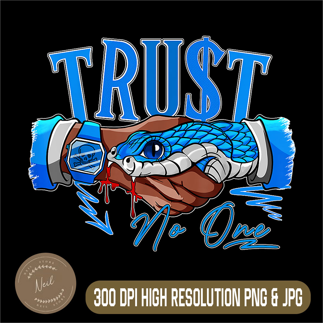 Snake Trust No One Png, Military Blue 4s Png, Digital File, | Inspire ...