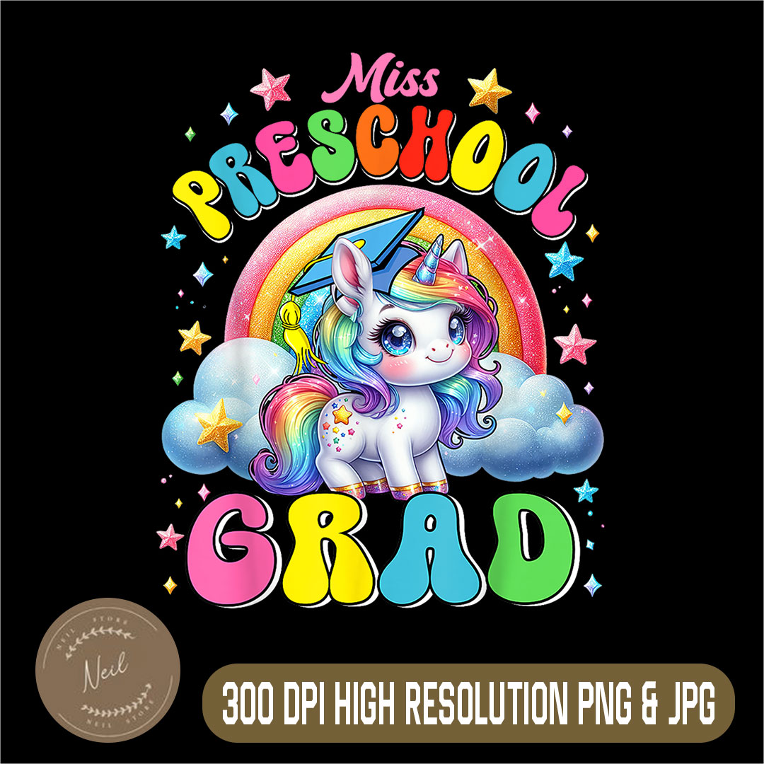 Kids Unicorn Rainbow Png, Miss Preschool Grad Png, Graduatio | Inspire ...