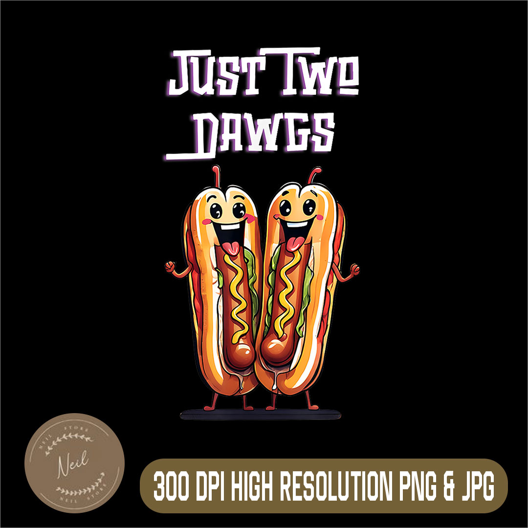 Funny Hot Dog Friends Png, Just Two Dawgs Png,Digital File, | Inspire ...