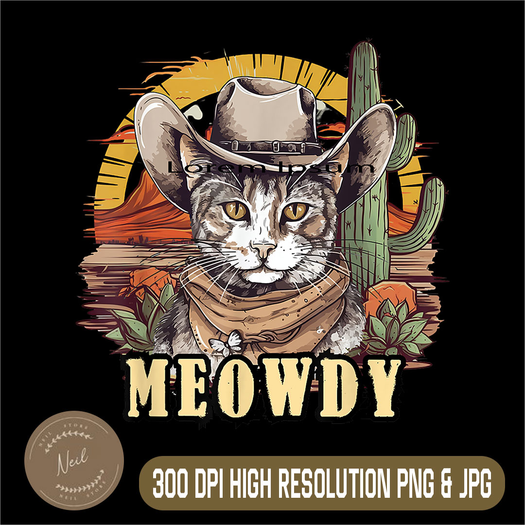 Meowdy Cat Png, Funny Howdy Meme Png, Wild West Cowboy Hat P | Inspire ...