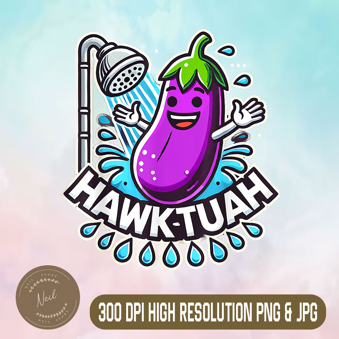 Hawk Tuah Meme Png, Eggplant Joke Huck Tua Png,Digital File, | Inspire ...