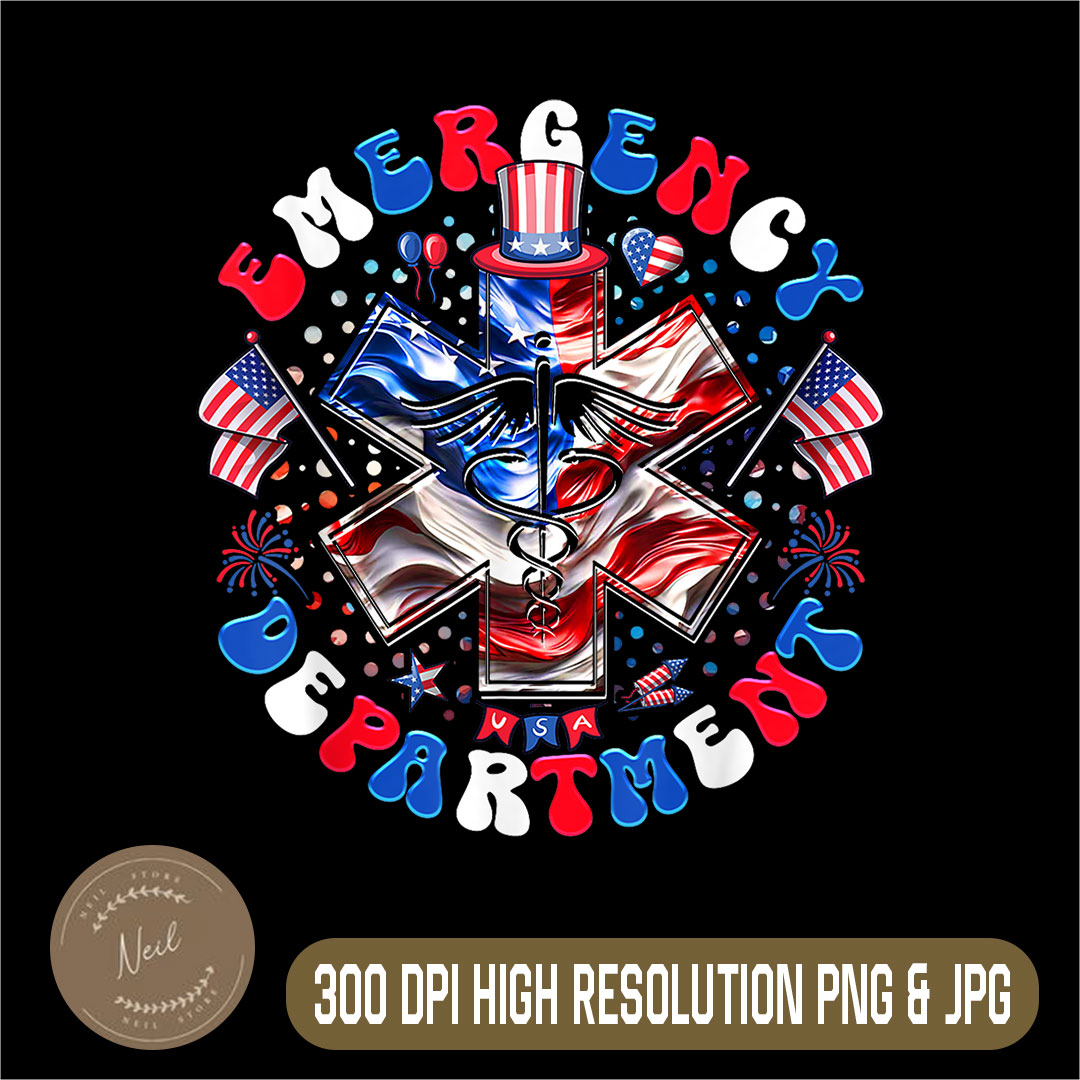 Emergency Department 4th of July Png, USA Emergency Room Nur | Inspire ...