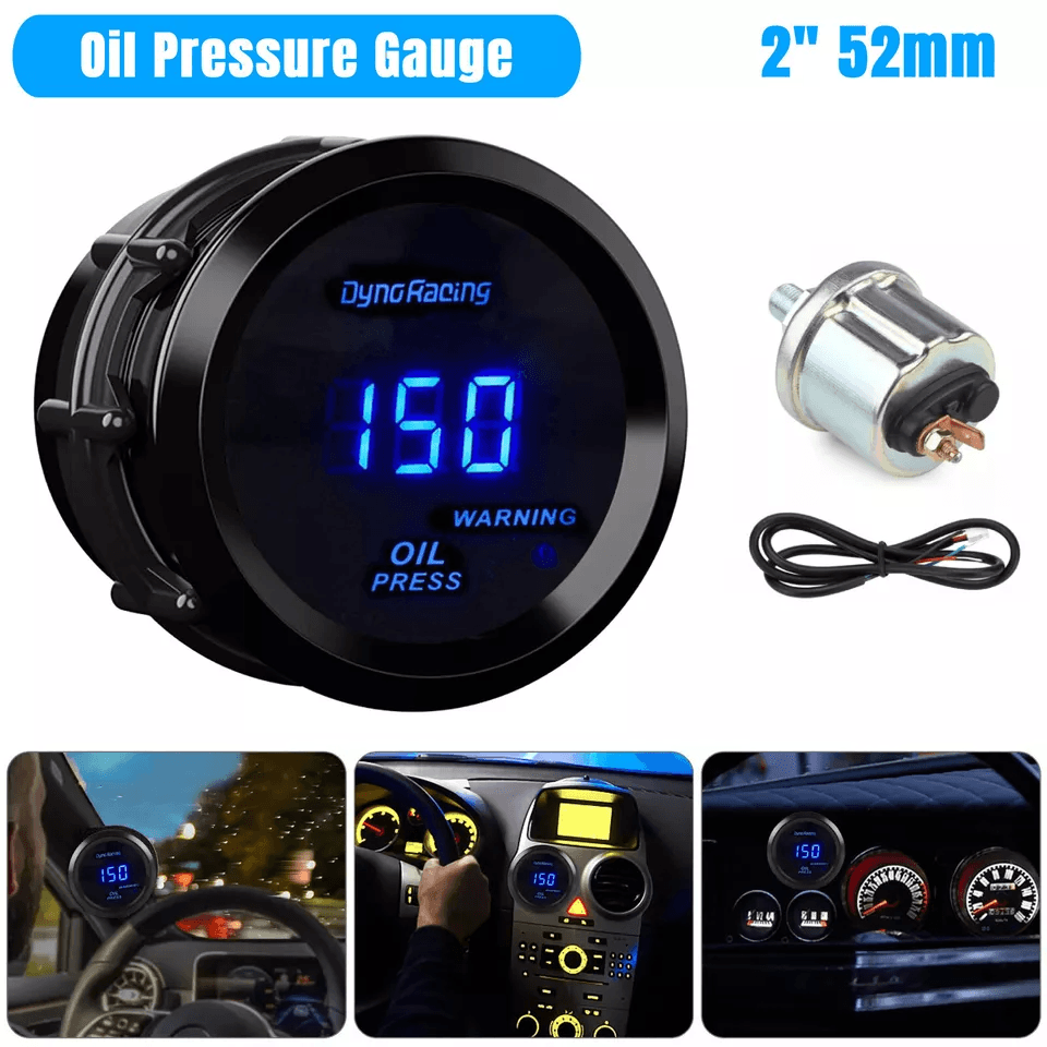 LED Oil Pressure Gauge Meter with Sensor Kit | Inspire Uplift