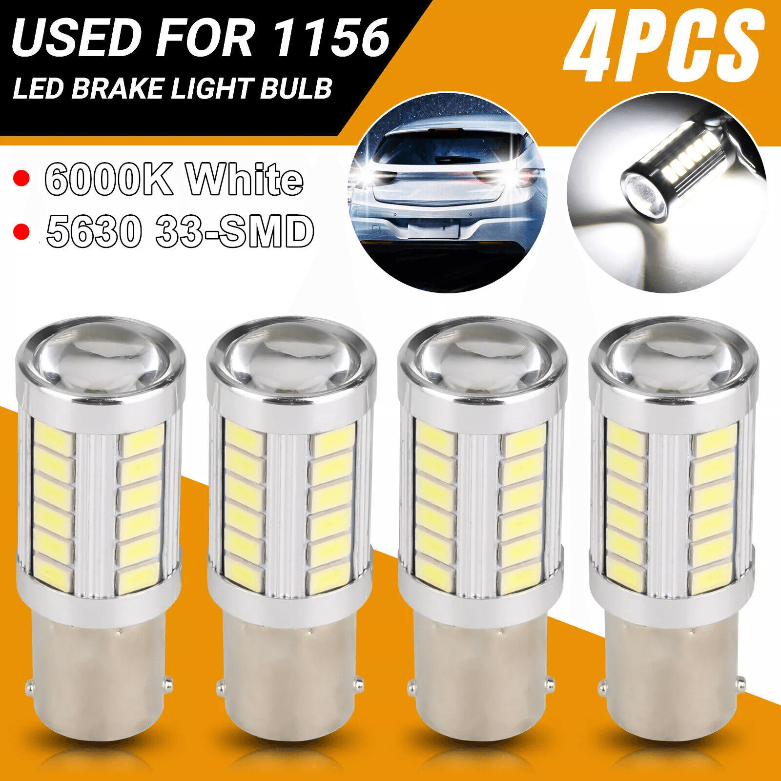 1156 LED Bulbs for Tail & Brake Lights - 4-Pack Xenon | Inspire Uplift