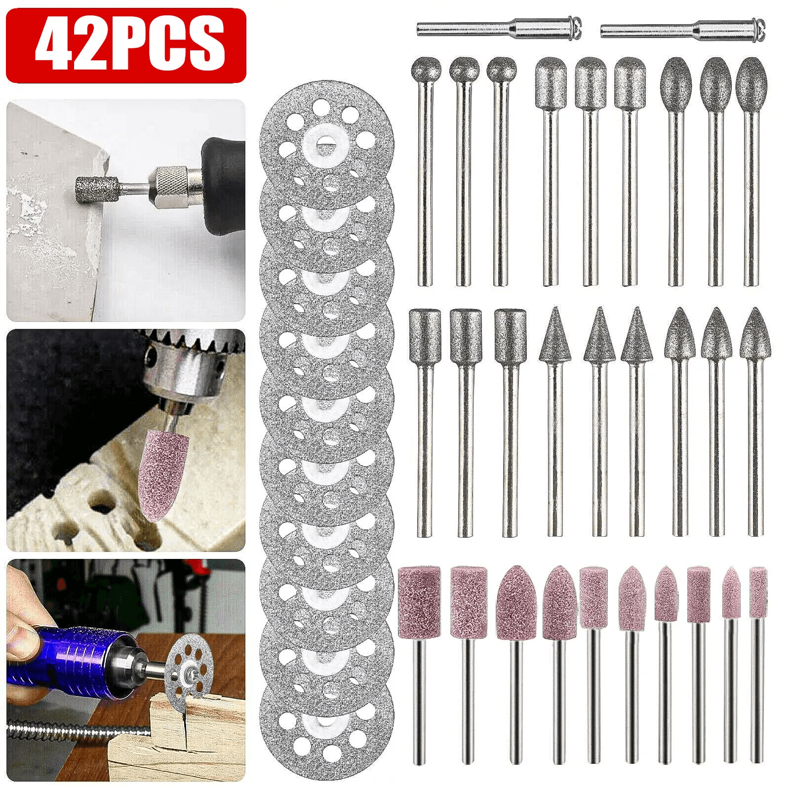 Diamond Cutting & Grinding Set for Dremel 42Pcs | Inspire Uplift