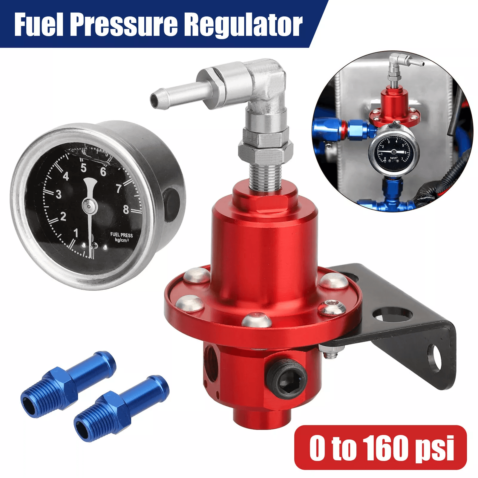Universal Fuel Pressure Regulator with Gauge | Inspire Uplift