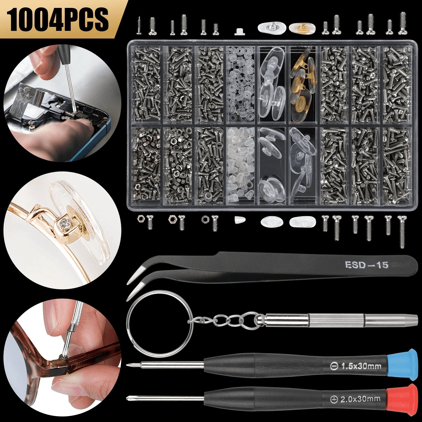 Eyeglass Repair Kit with Screws & Tools | Inspire Uplift