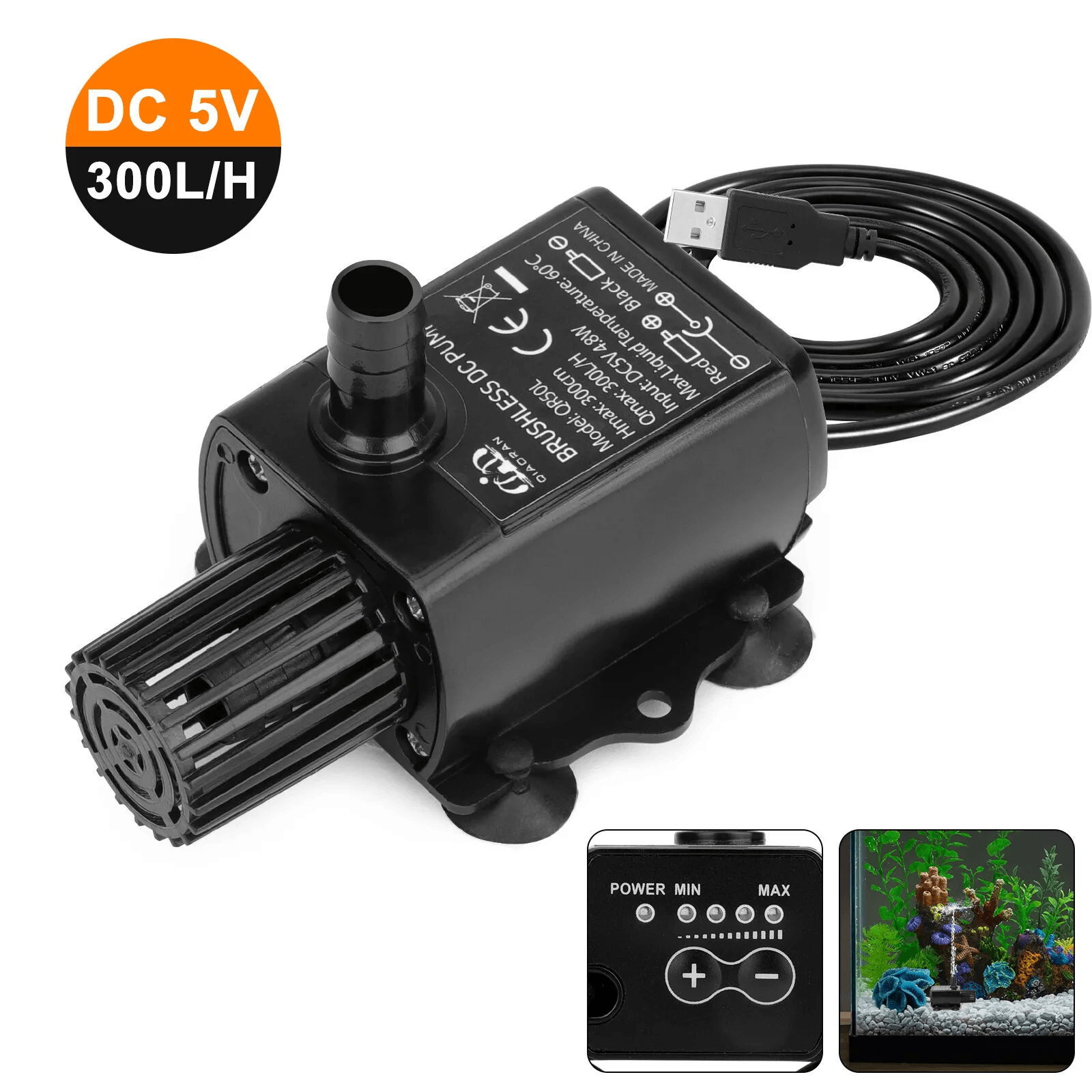 Submersible Aquarium Water Pump - Adjustable Flow, Quiet & W | Inspire ...