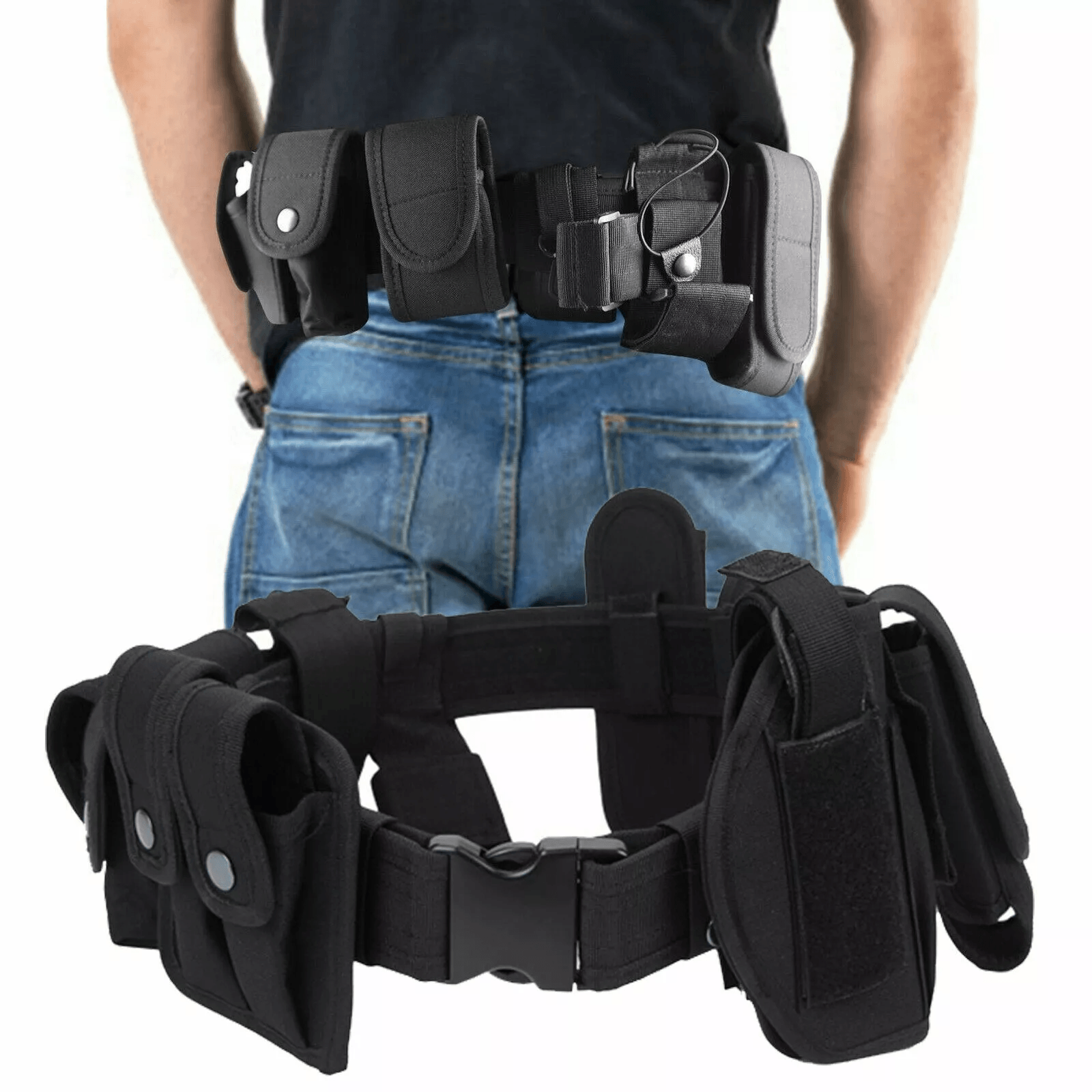 Tactical Police Duty Belt Kit with 10 Pouches | Inspire Uplift