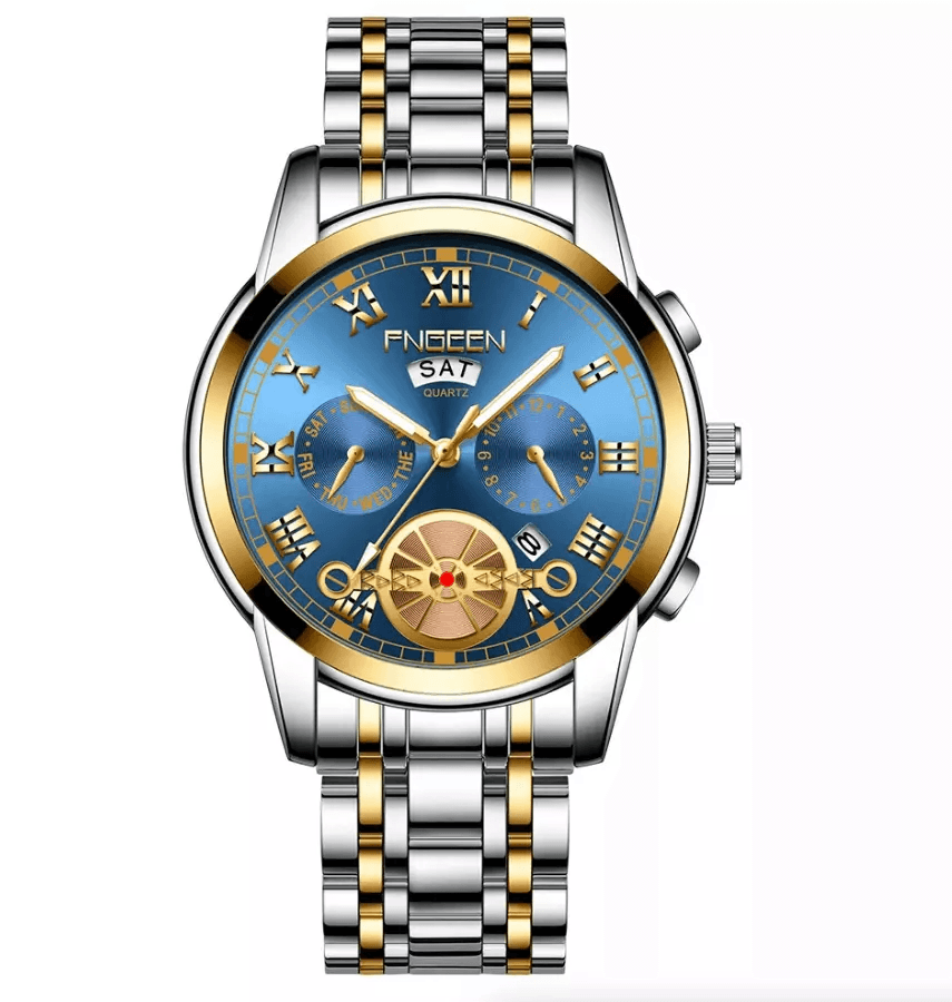 Men's Stainless Steel Quartz Watch - Classic & Luminous | Inspire Uplift