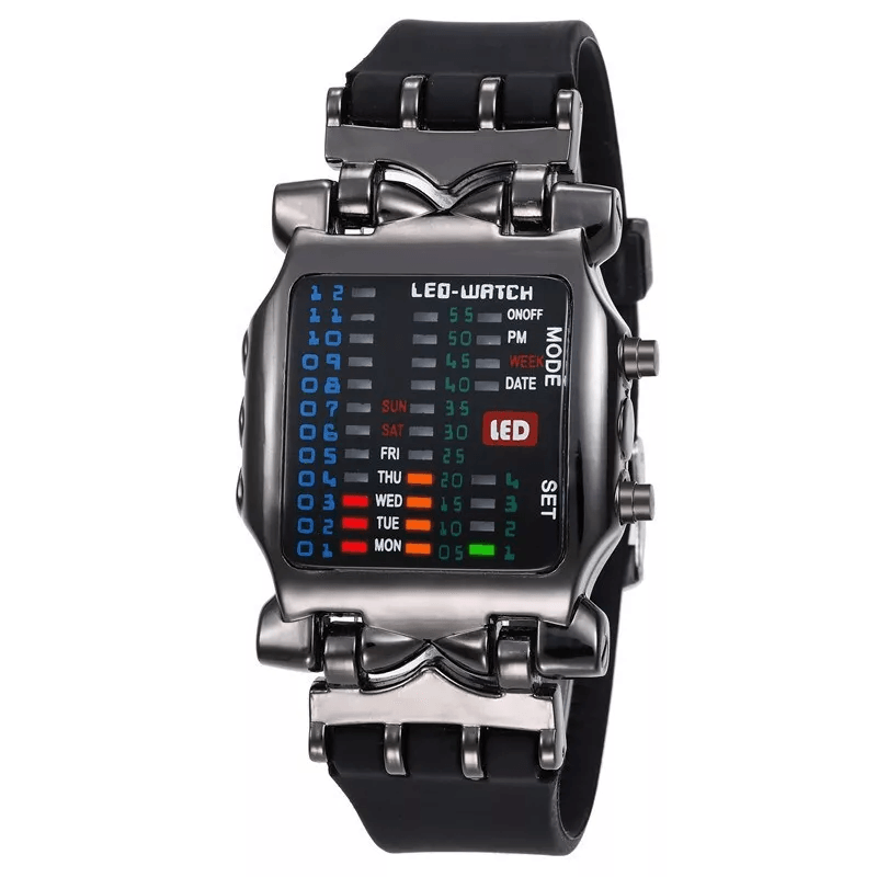 Luxury Men's LED Sports Watch – Waterproof Quartz | Inspire Uplift