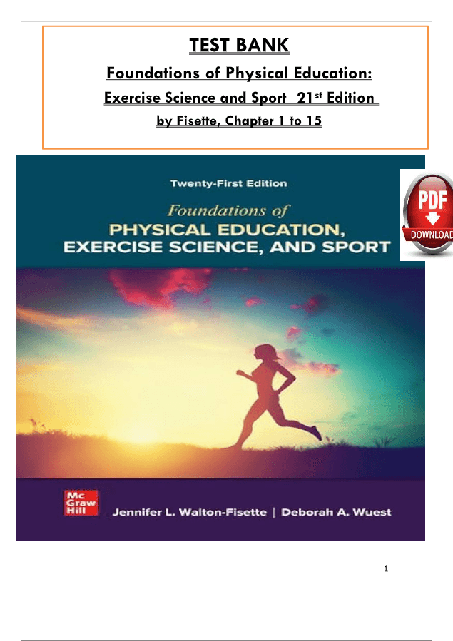 Test Bank - Foundations of Physical Education Exercise Scien | Inspire ...