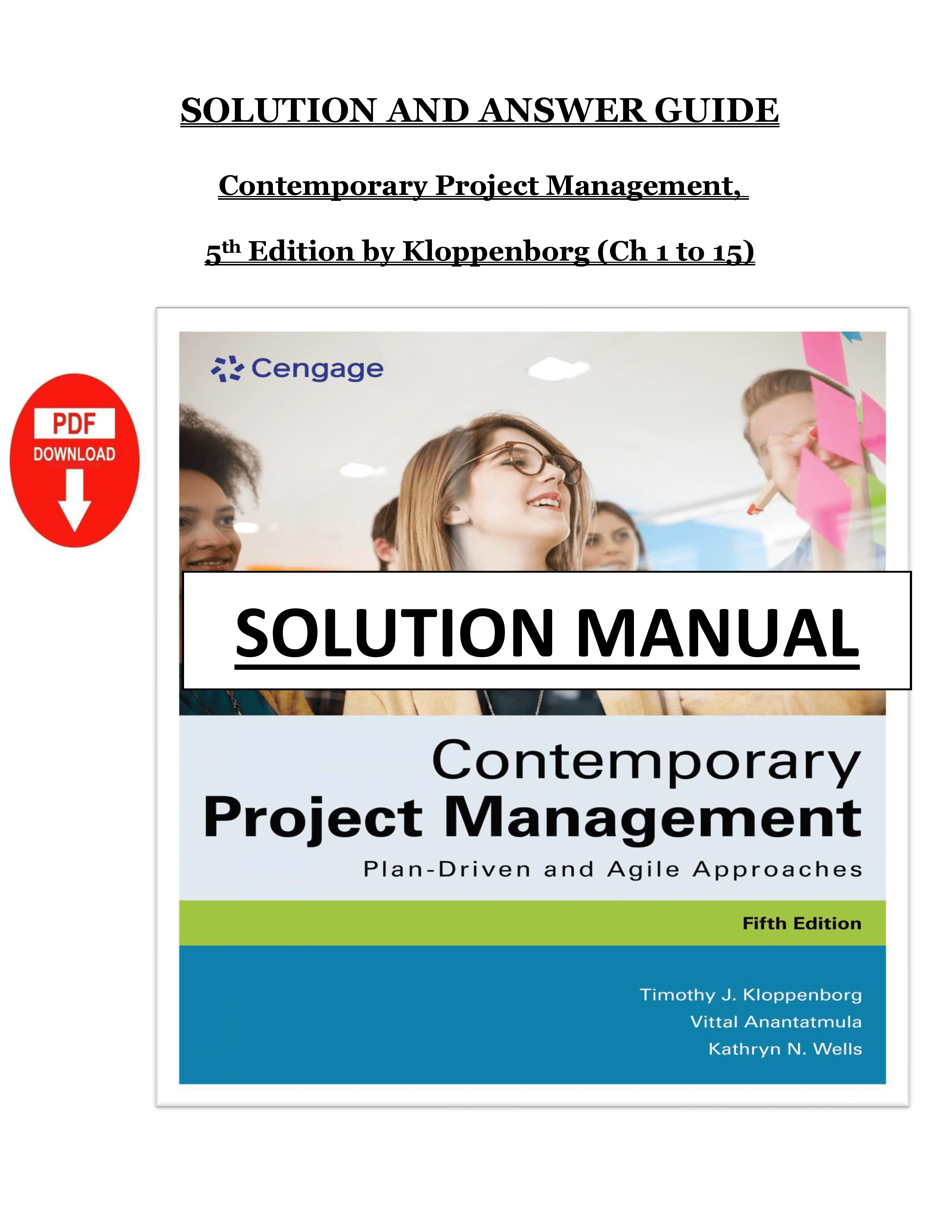 Solutions Manual for Contemporary Project Management, Plan-D | Inspire ...
