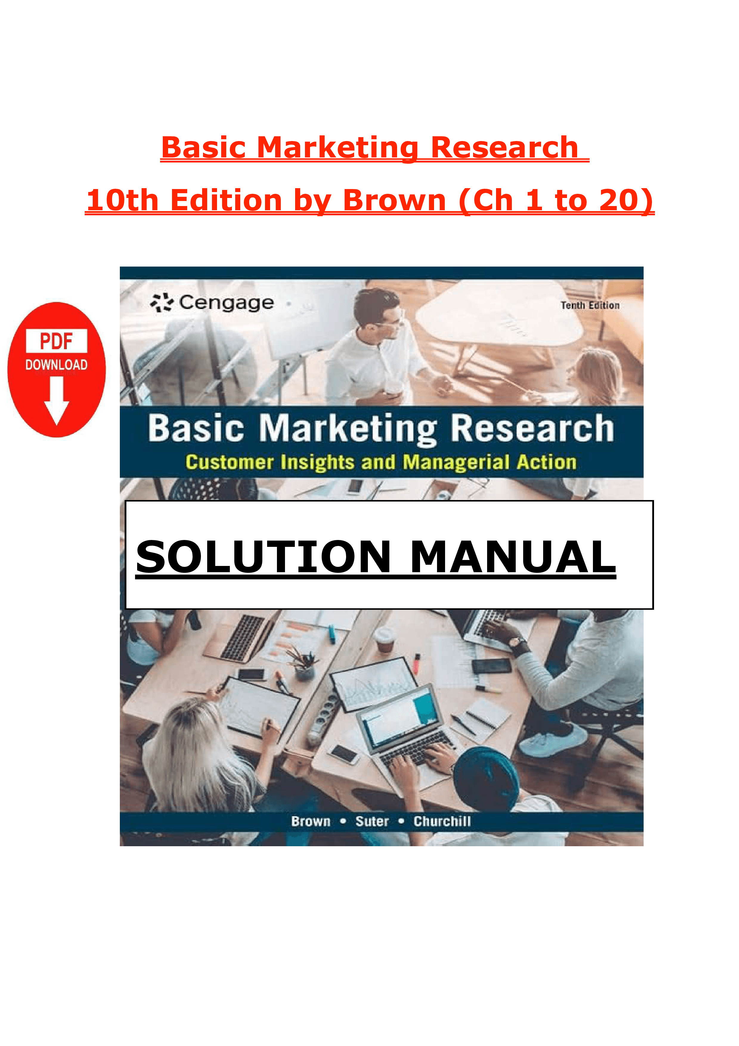 Solutions Manual for Basic Marketing Research – 10th Edition | Inspire ...