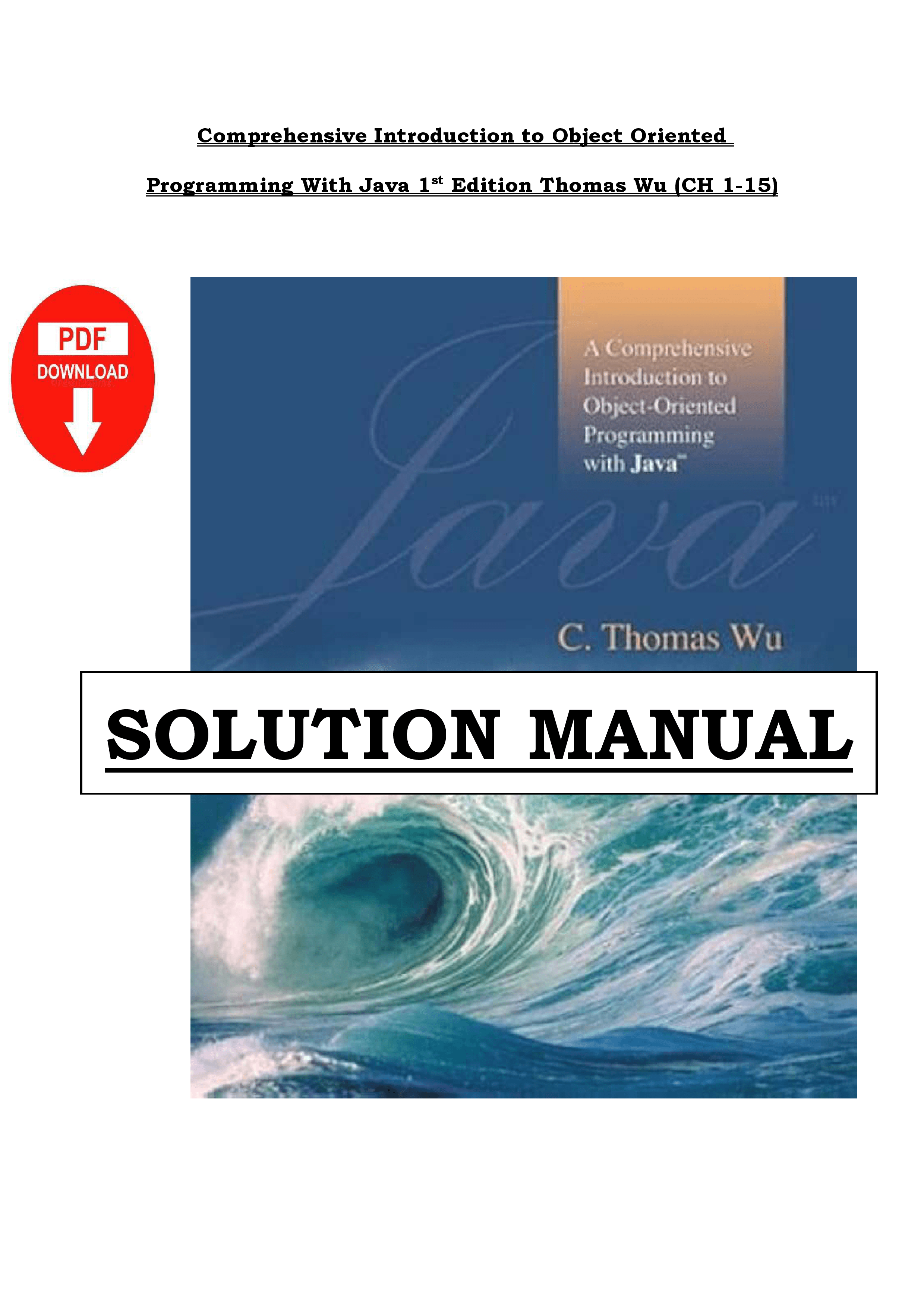 Solutions Manual for A Comprehensive Introduction to Object- | Inspire Uplift