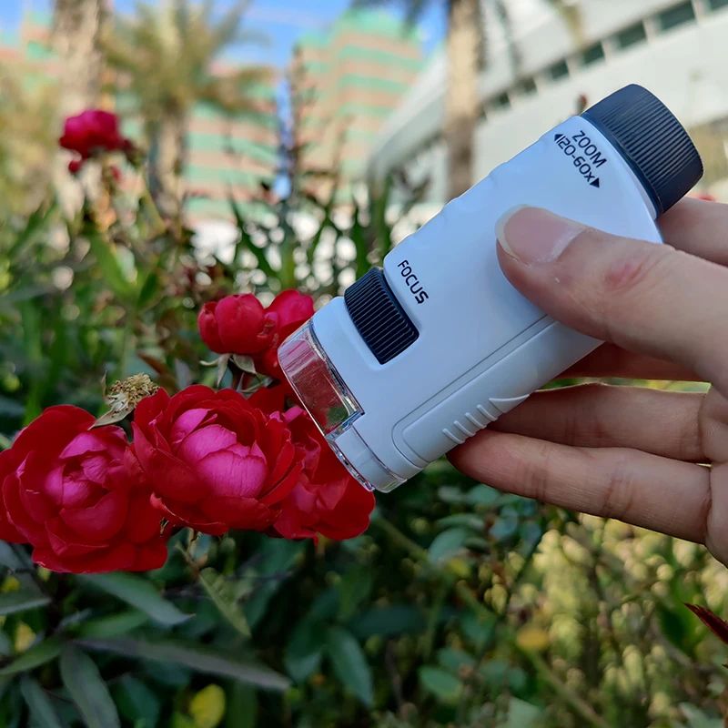 Educational Mini Handheld Microscope with LED Light Battery | Inspire ...