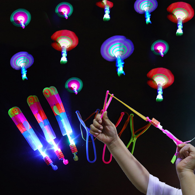 LED Light-Up Flying Toys – Glow Rocket & Helicopter Set | Inspire Uplift