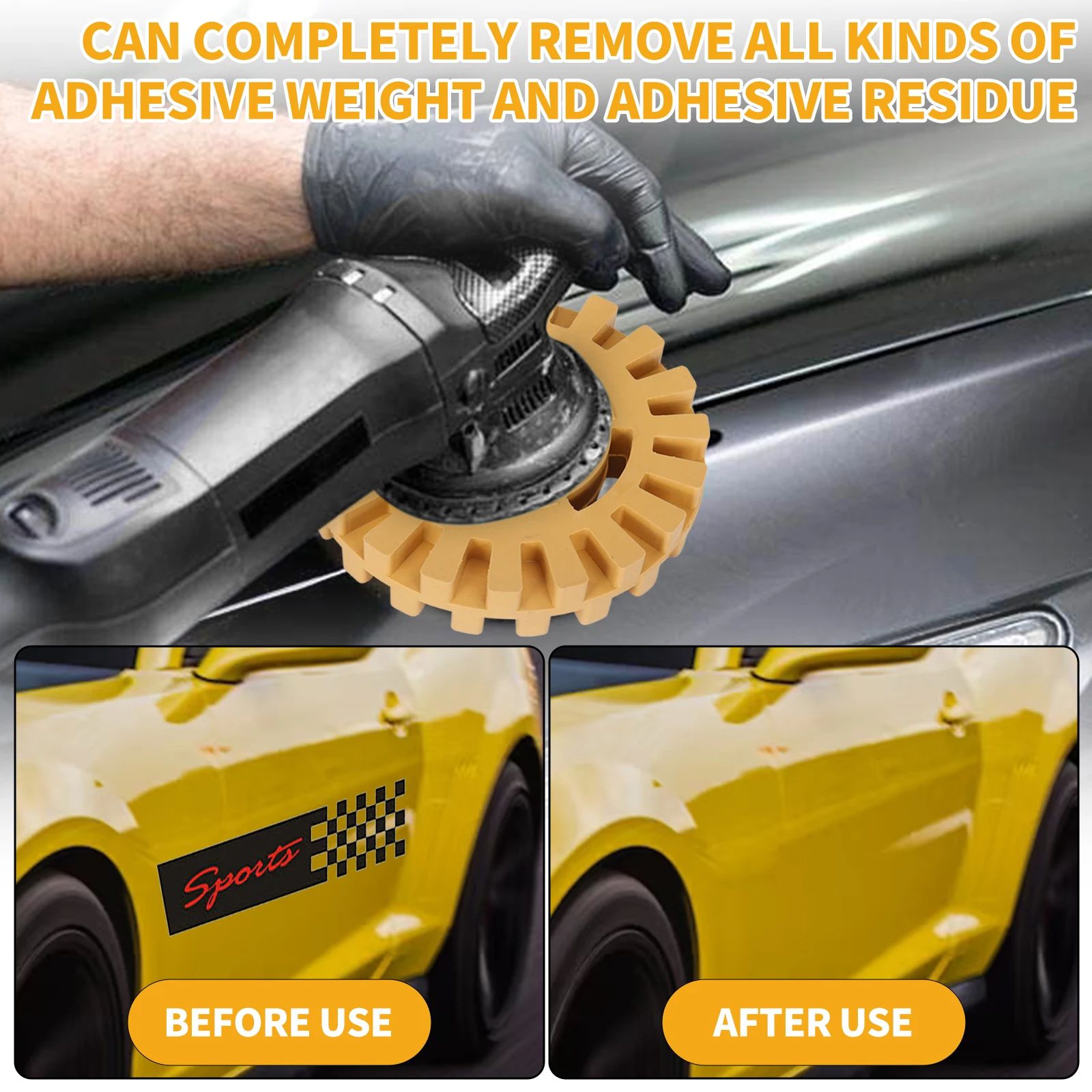 Car Eraser Wheel Adhesive & Vinyl Remover Tool for Paint Rep | Inspire ...