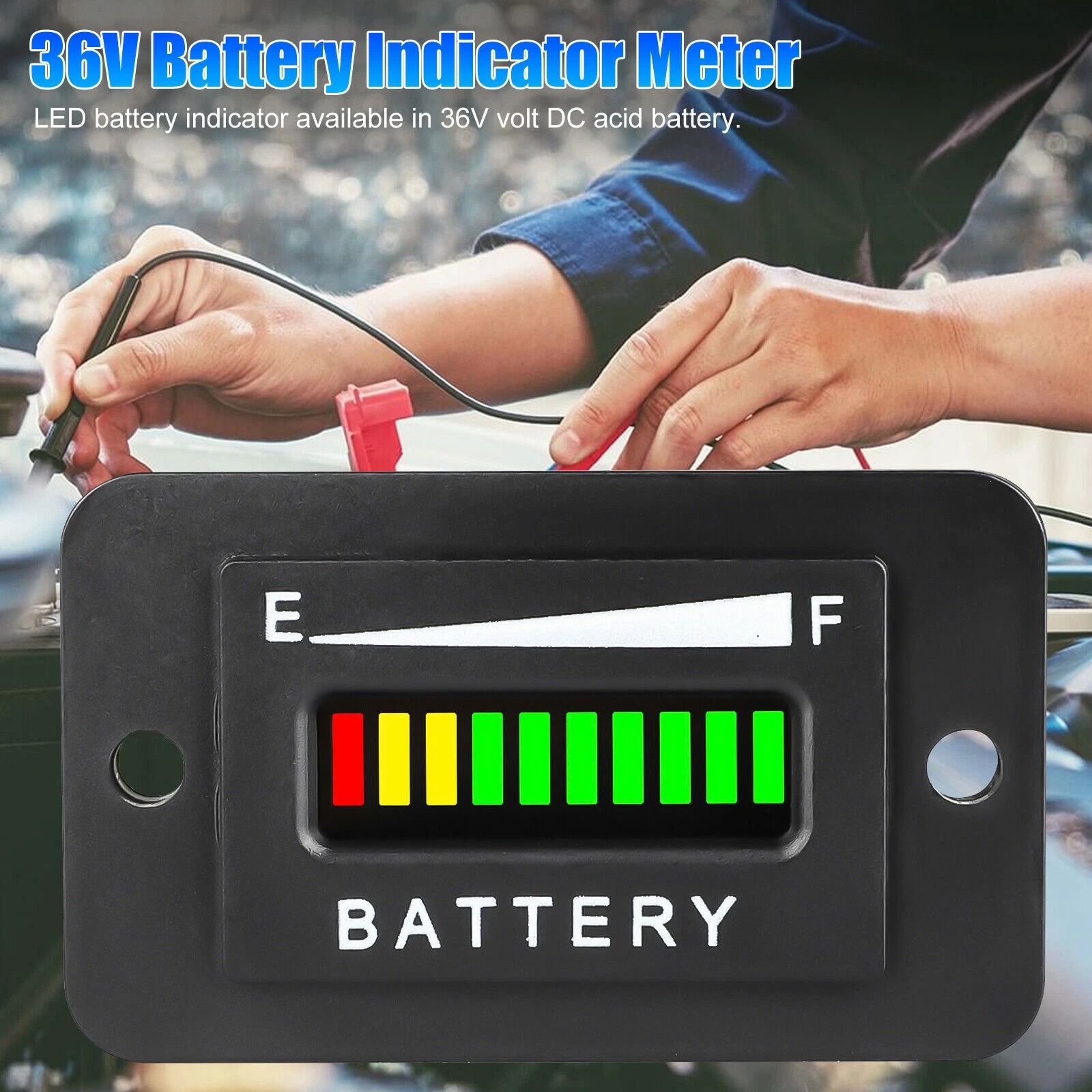 36V Battery Meter Gauge for EZGO, Club Car, Yamaha Carts | Inspire Uplift