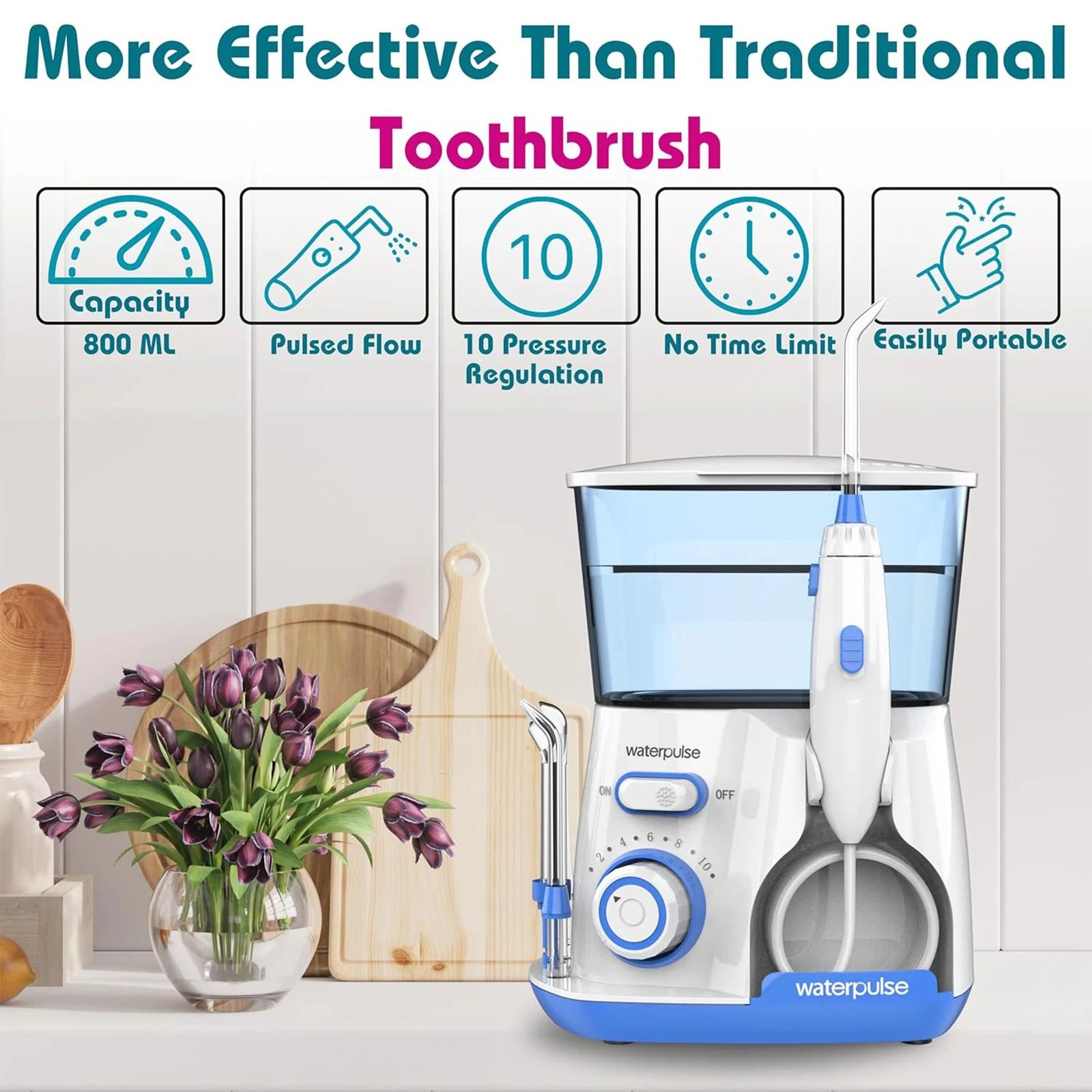 Waterpulse 800ML Electric Oral Irrigator | Inspire Uplift