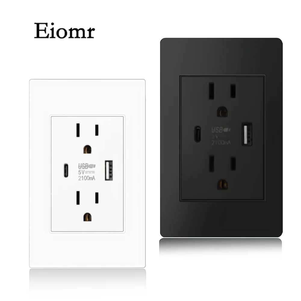 US Wall Socket with USB Type-C Charging Port | Inspire Uplift
