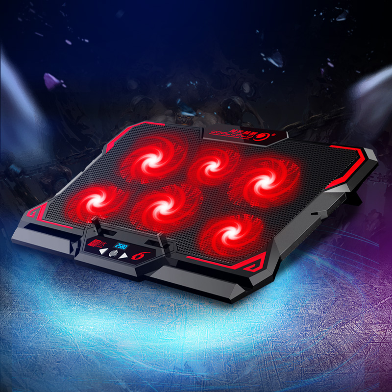 Gaming Laptop Cooler Six Fan, LED Screen, Two USB Port | Inspire Uplift