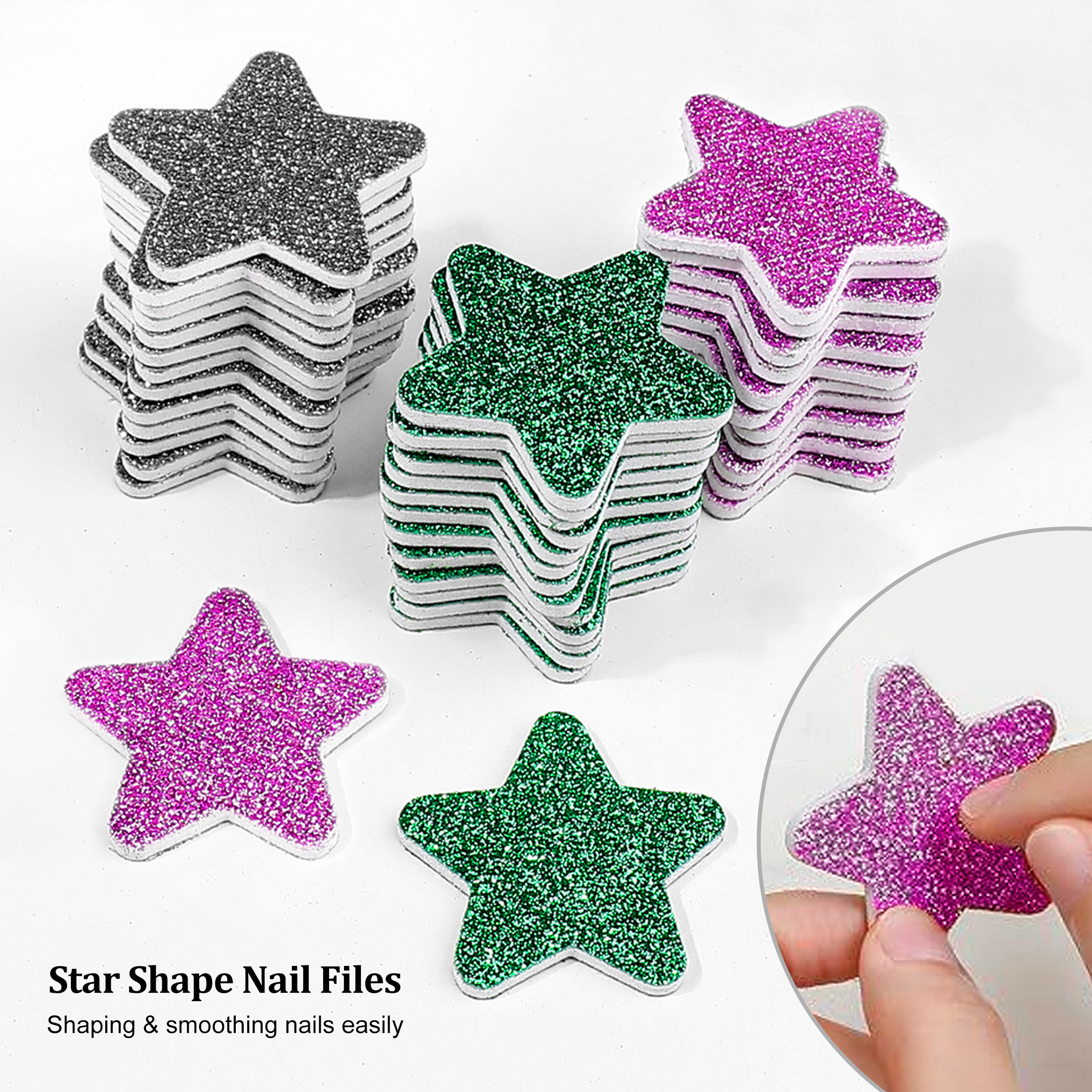 20pcs Christmas Nail File Pentacle Design Nail Art Files | Inspire Uplift
