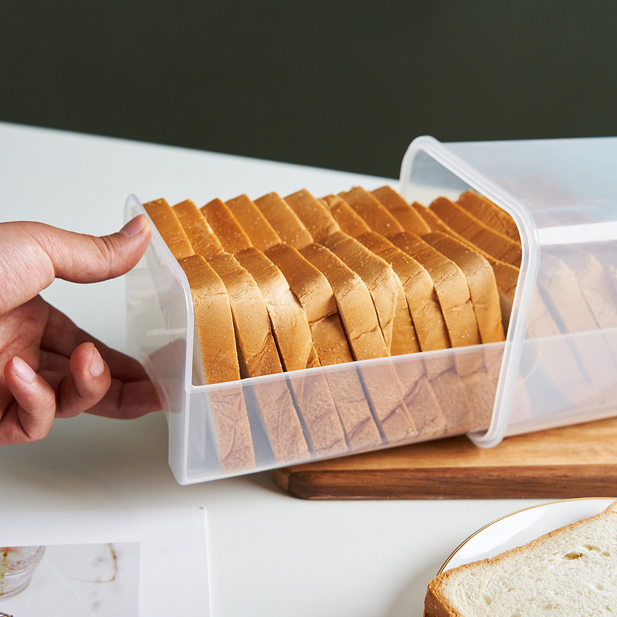 Clear Airtight Bread Loaf Container with Lid for Kitchen | Inspire Uplift