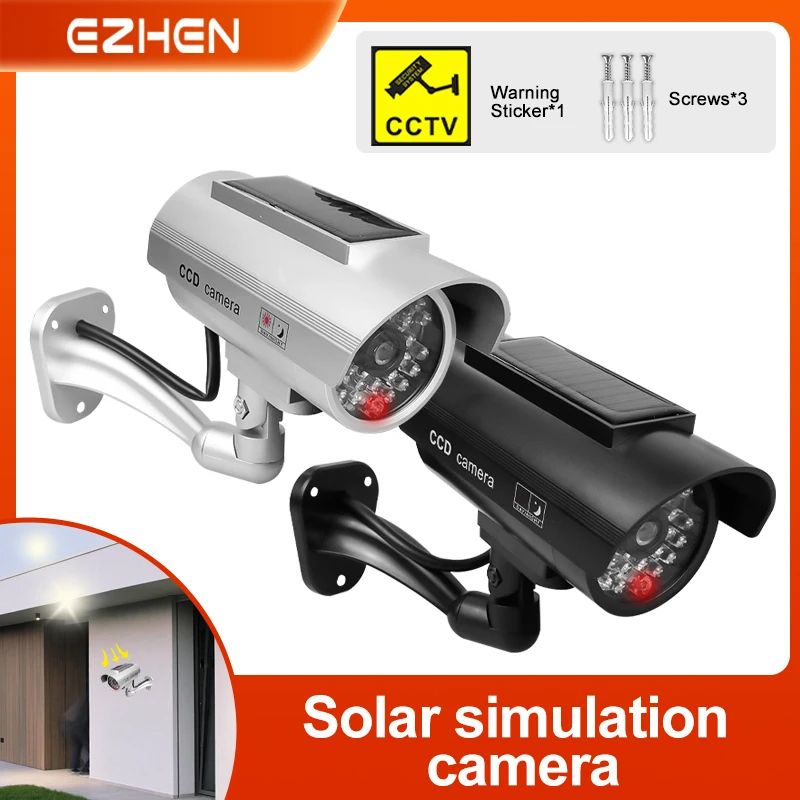 Fake Solar CCTV Camera Outdoor with LED Light | Inspire Uplift