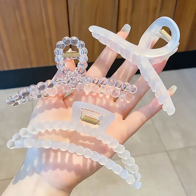 3pcs 4.5" Clear Claw Hair Clips for Women | Inspire Uplift